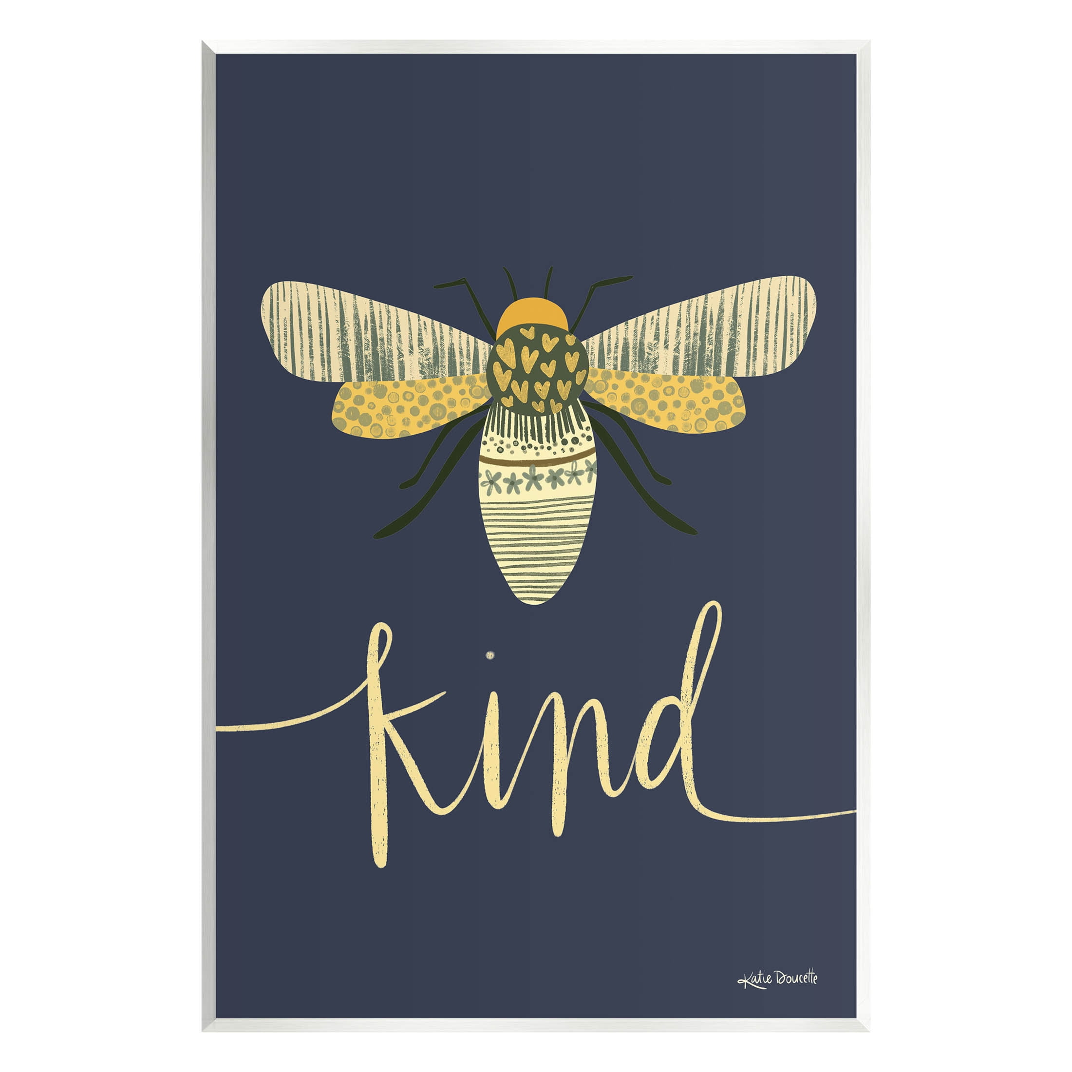 Stupell Industries Patterned Insect Bug Kind Calligraphy Graphic Art ...