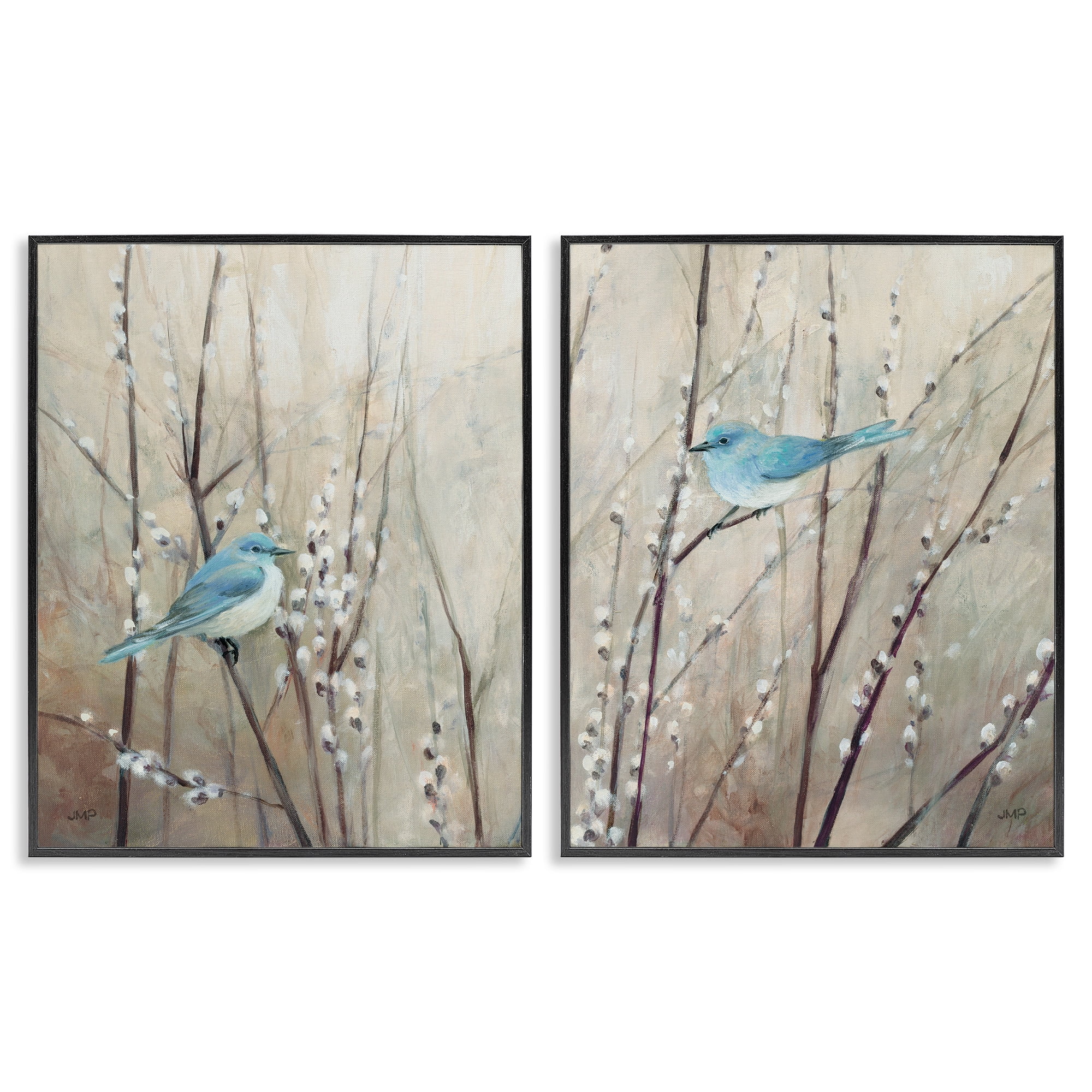 Stupell Industries Peaceful Perched Blue Birds Animals & Insects ...