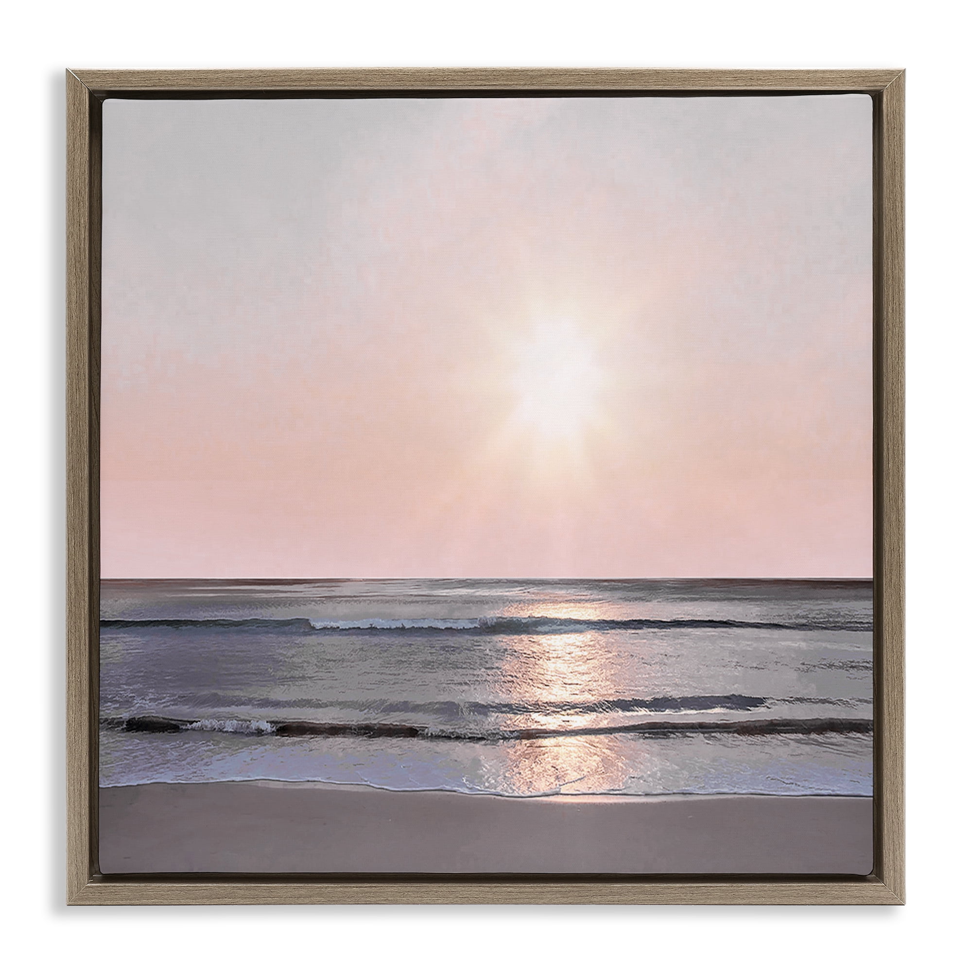 Stupell Industries Peach Sunrise over Beach Nautical & Beach ...