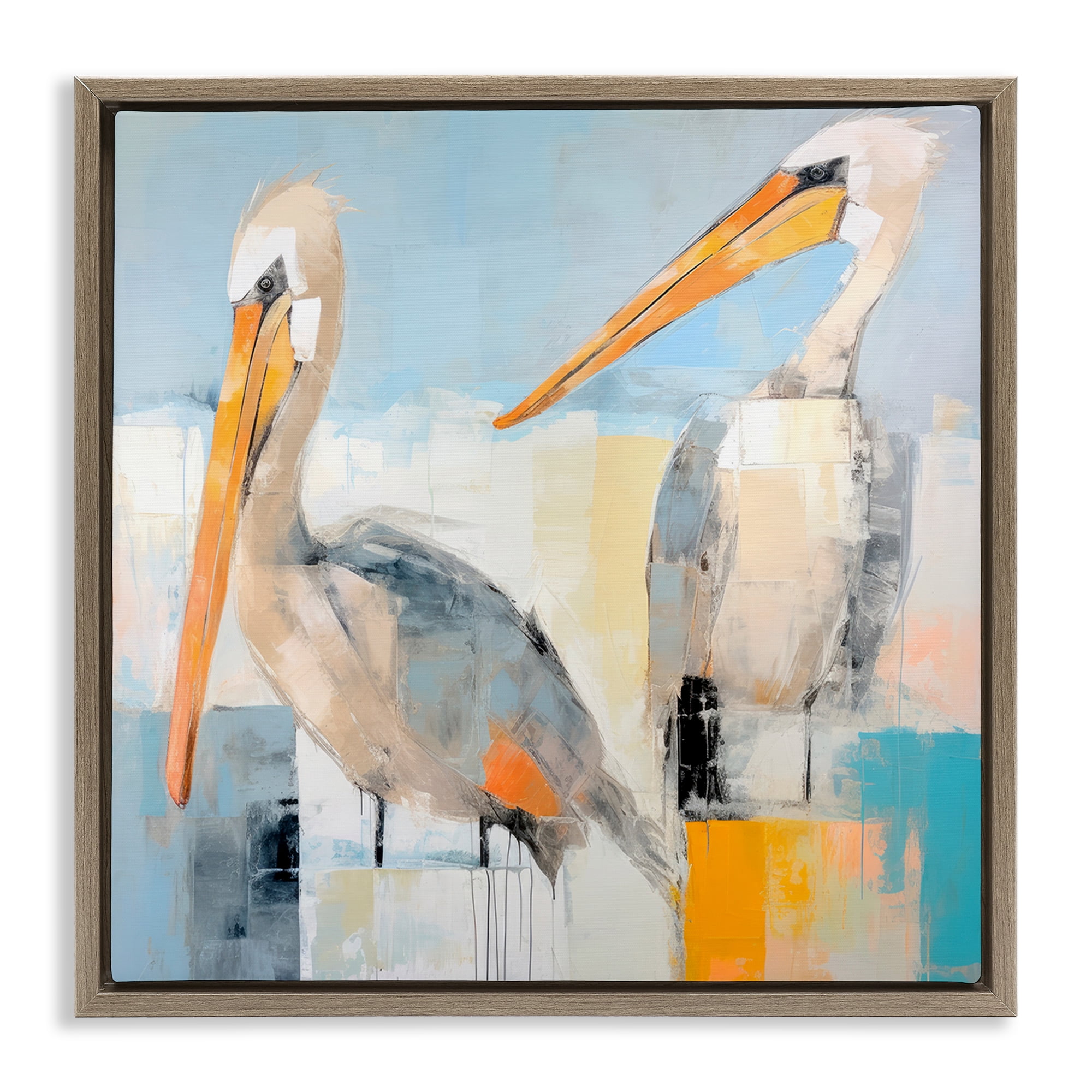Stupell Industries Pelicans Abstract Pattern Animals & Insects Painting ...