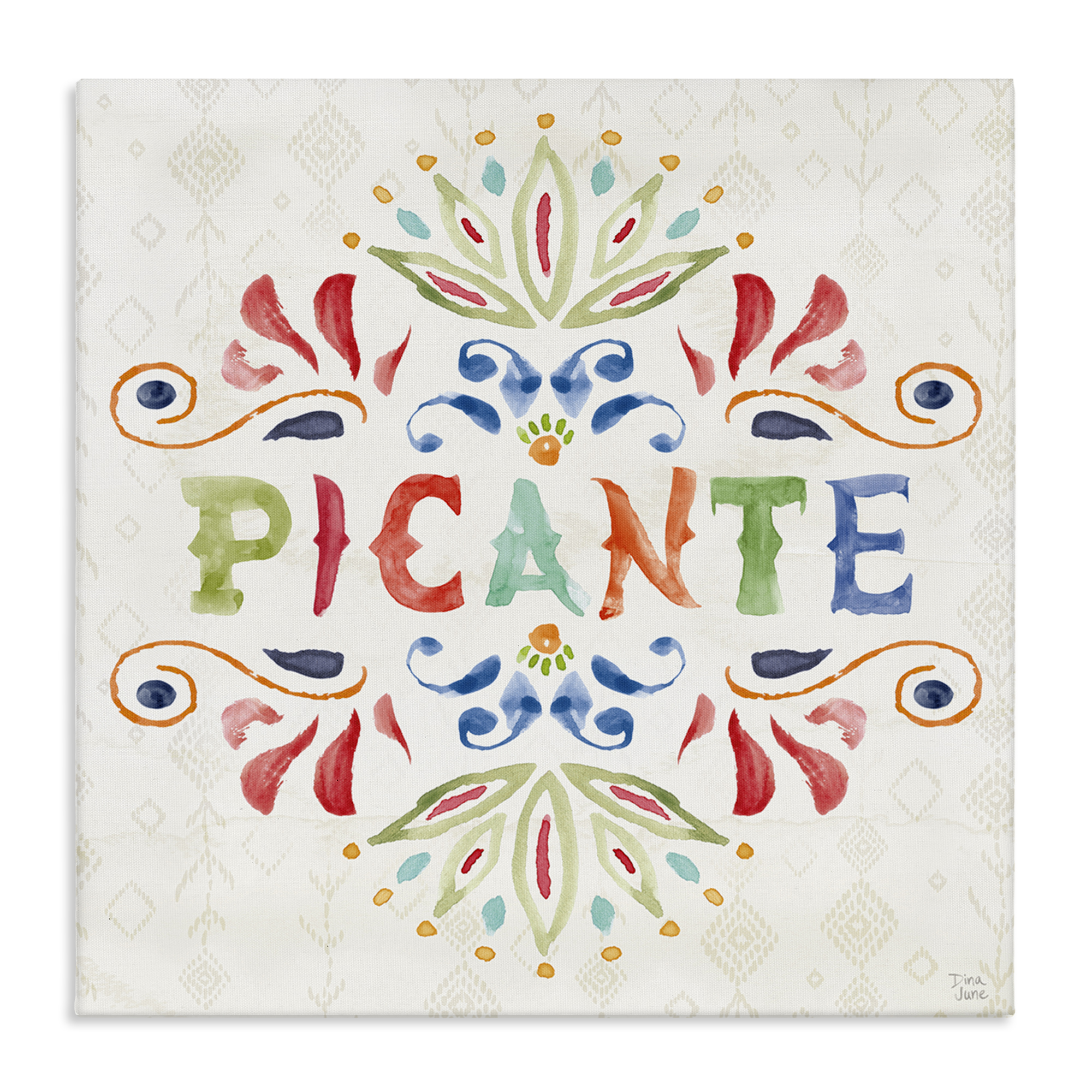 Stupell Industries Picante con Patrón Vibrante Inspirational Quotes ...