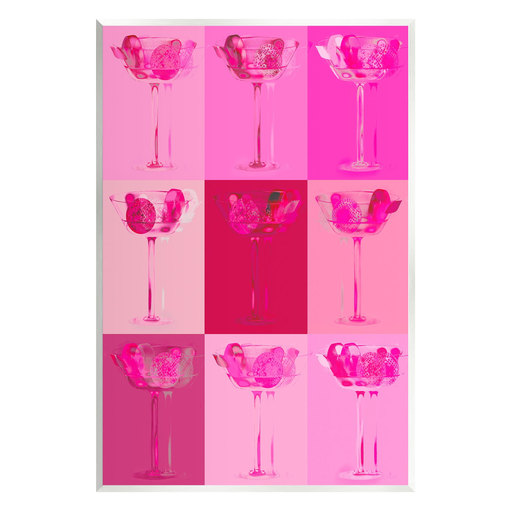 Stupell Industries Pink Abstract Drinks Food & Beverage Painting ...