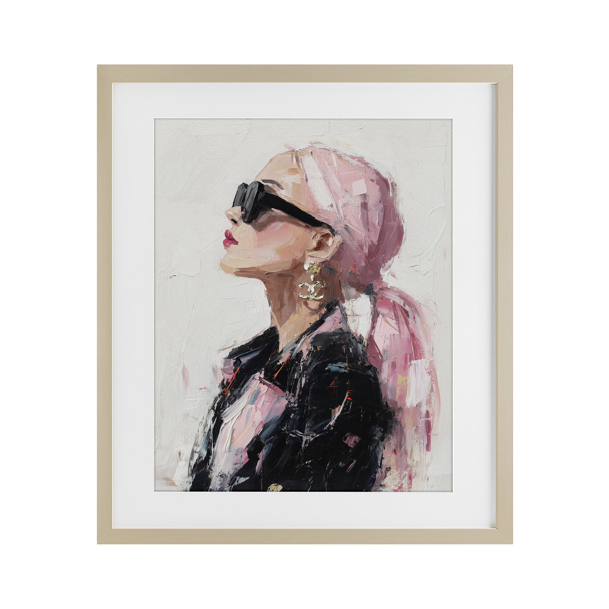 Stupell Industries Pink Daydream Impression Birch Framed Print Under ...