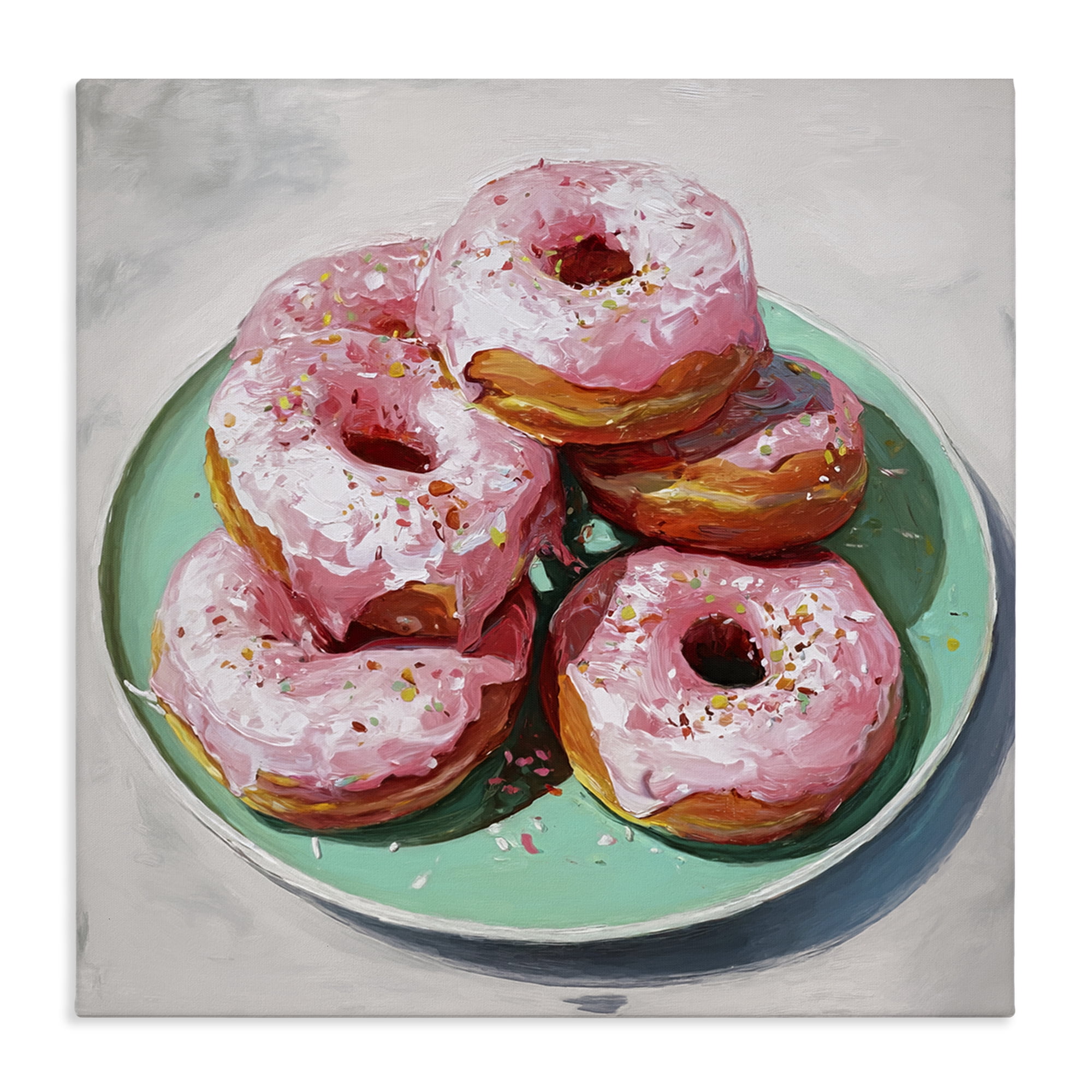 Stupell Industries Pink Frosted Donuts Canvas Wall Art, design by Tina ...