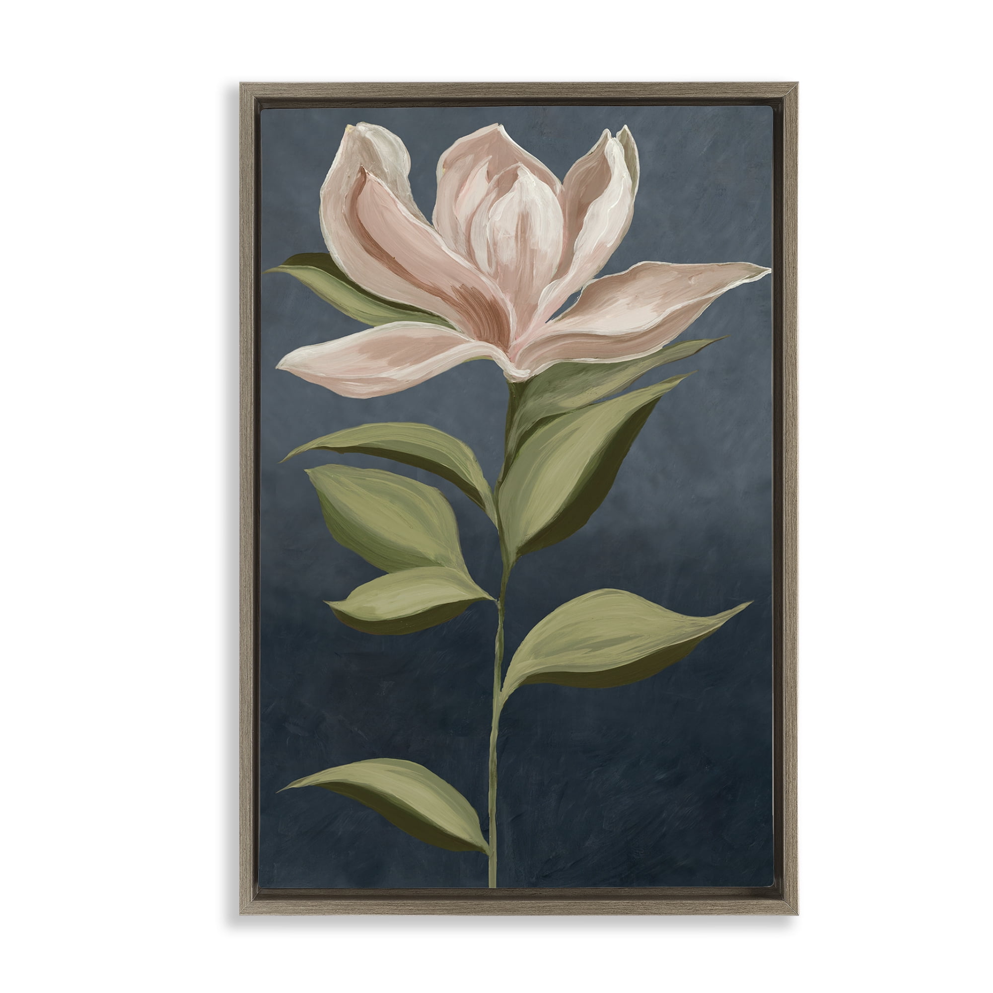Stupell Industries Pink Iris Petals Plants & Flowers Painting Brown ...