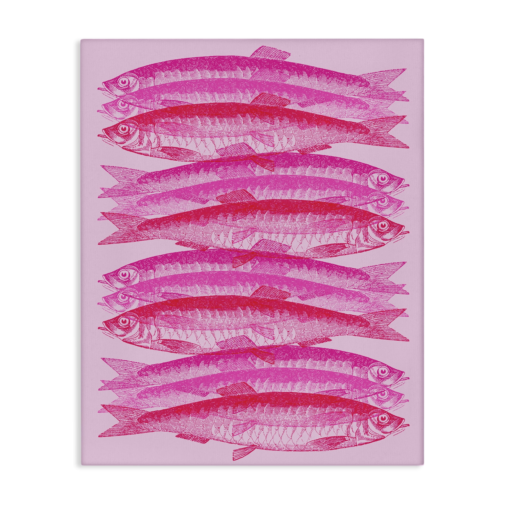Stupell Pink Layered Fish Animals Canvas Art - 16x20 - Walmart.com