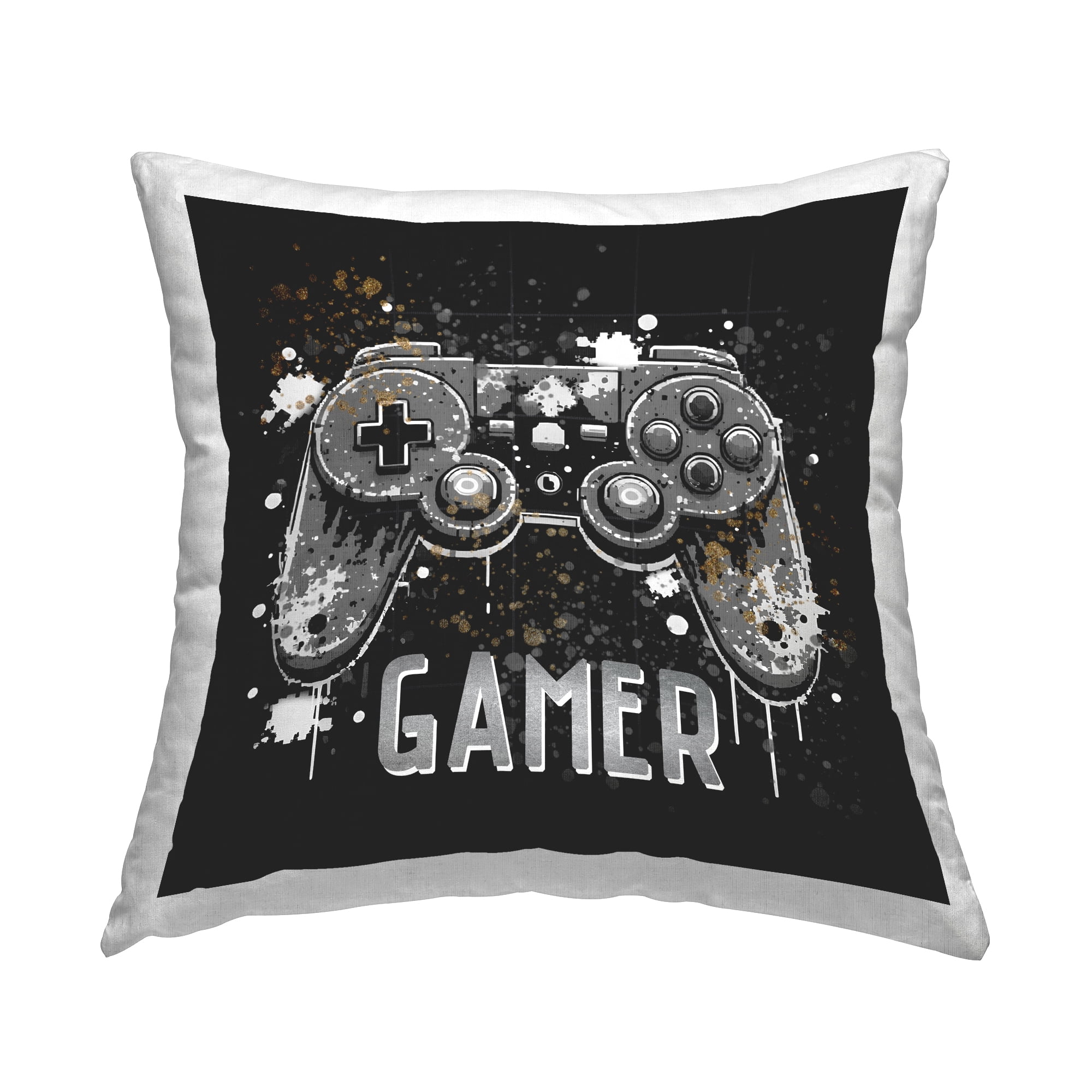 Stupell Industries Pixel Style Gamer Decorative Printed Throw Pillow ...