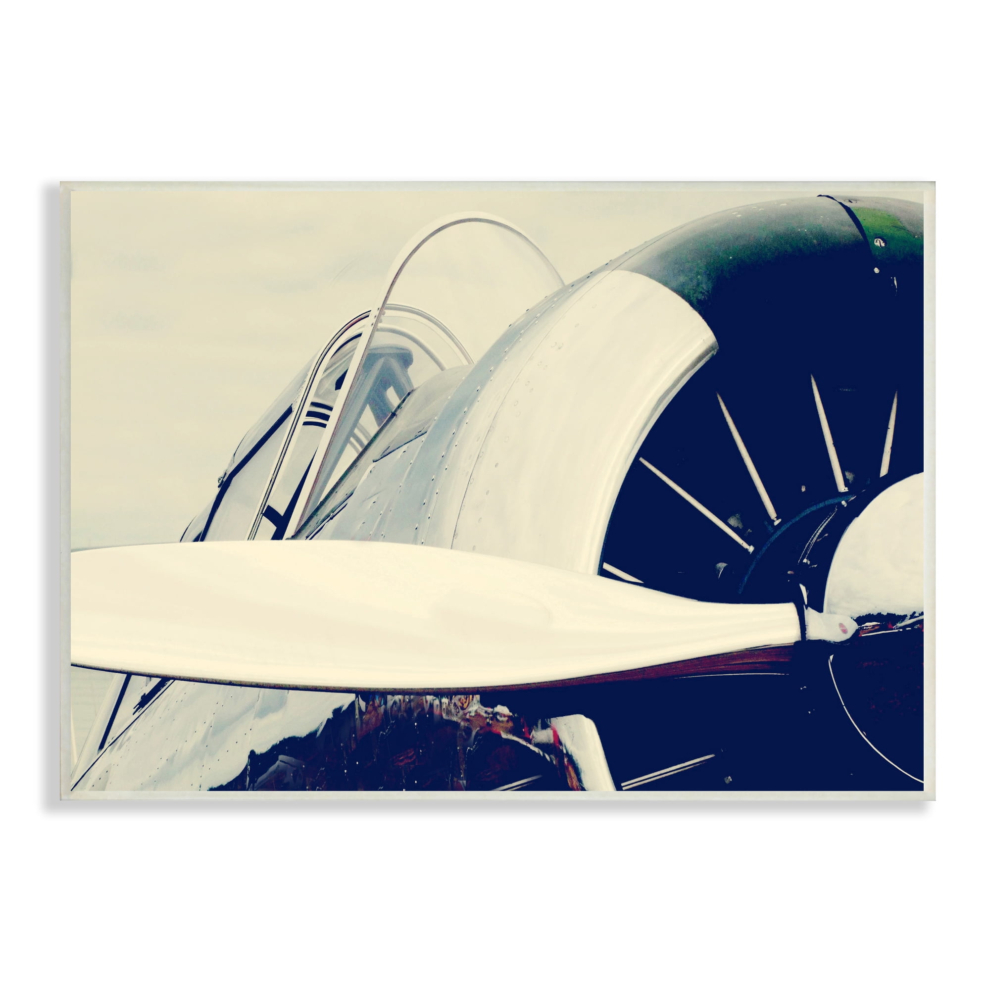 Stupell Industries Airplane Propeller Photo Art Print on Wood, 10 x 15 ...