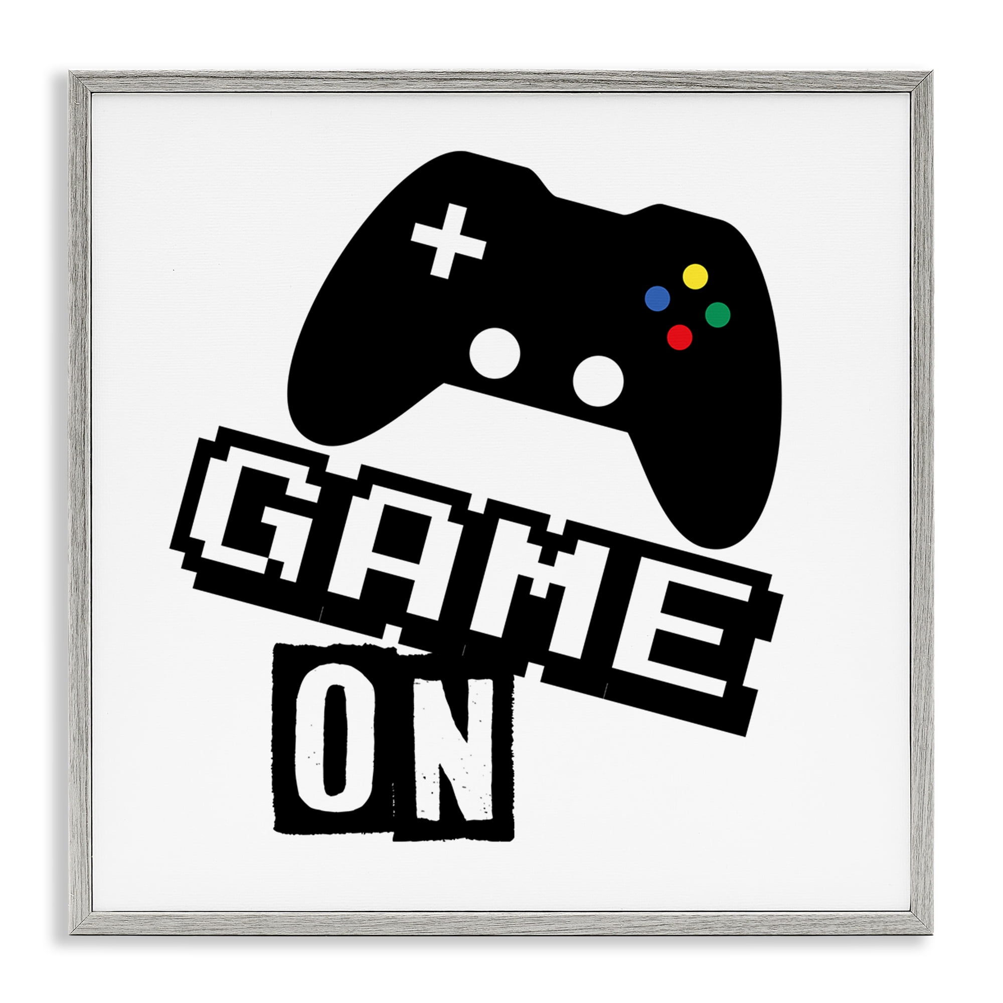 Stupell Industries Playful Game On Gray Framed Giclee Art, design by ...