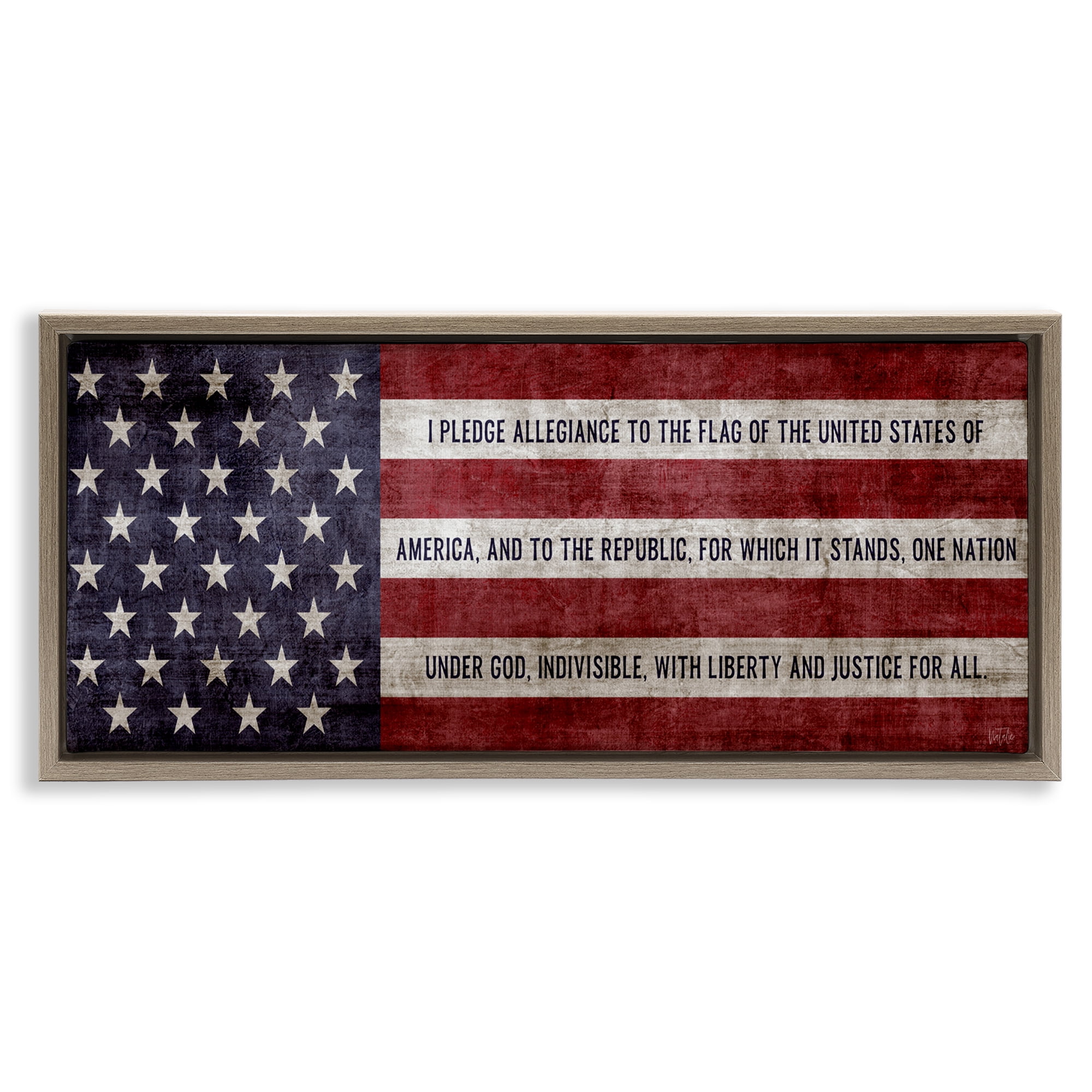 Stupell Industries Pledge Of Allegiance Flag Quotes and Sayings ...