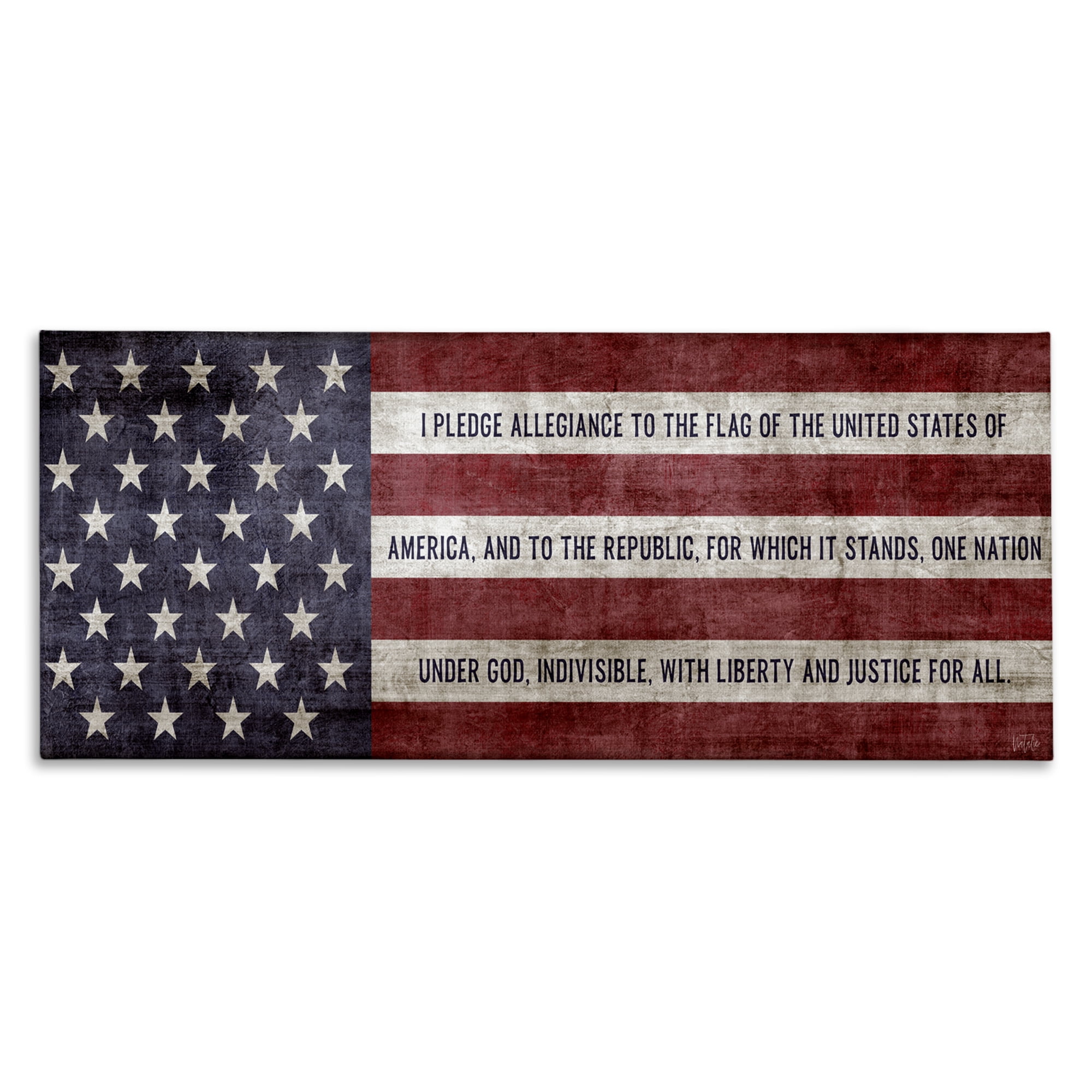 Stupell Industries Pledge Of Allegiance Flag Quotes and Sayings ...