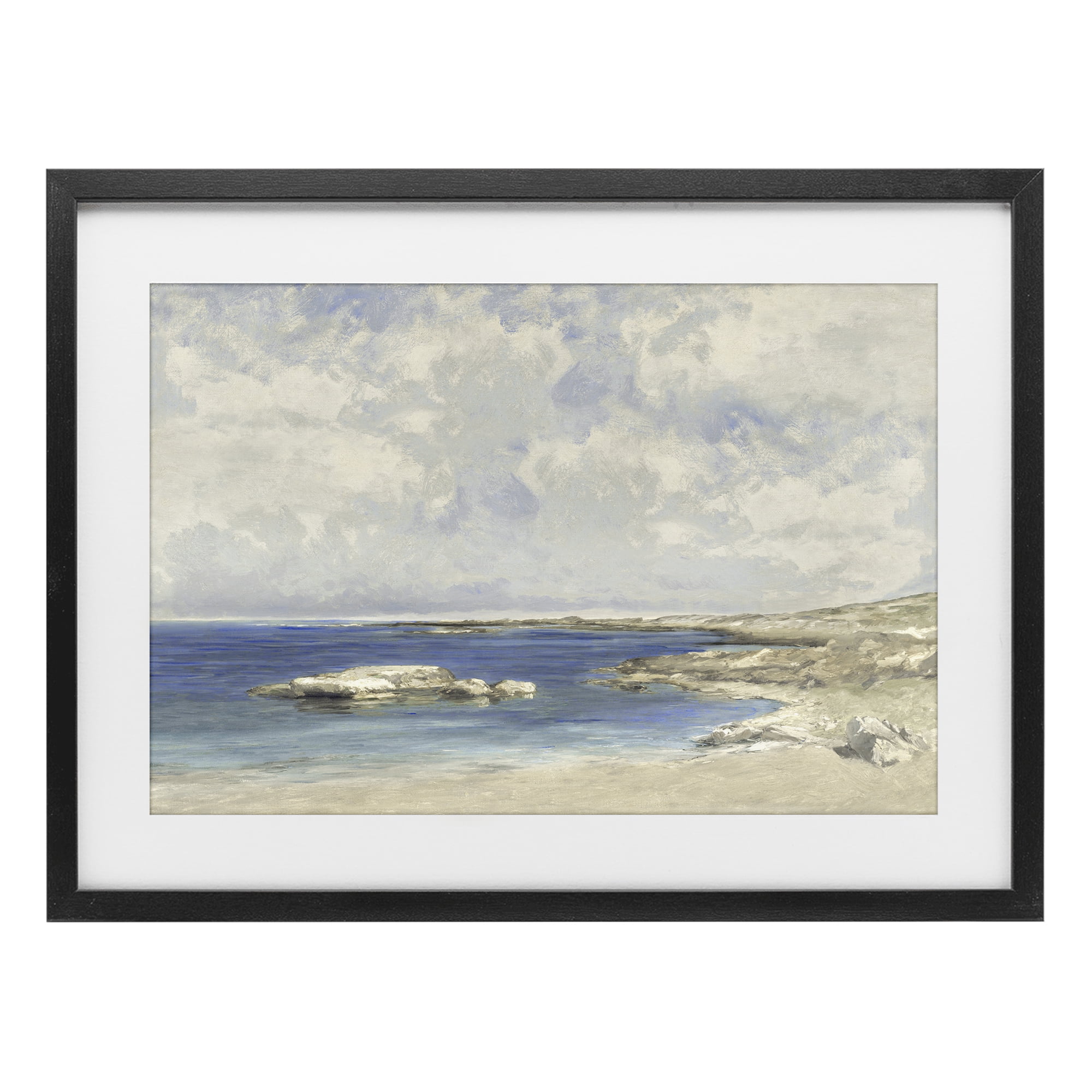 Stupell Industries Pond At Morning Black Framed Print Under Glass ...