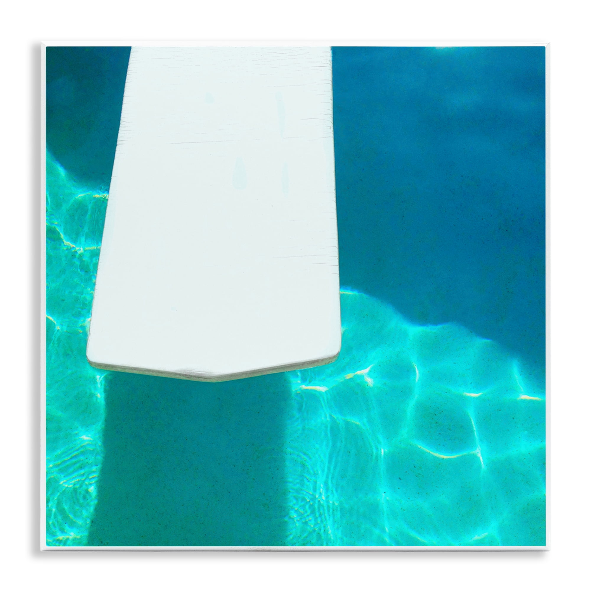 Stupell Industries Pool Diving Board Nautical & Beach Painting Unframed ...
