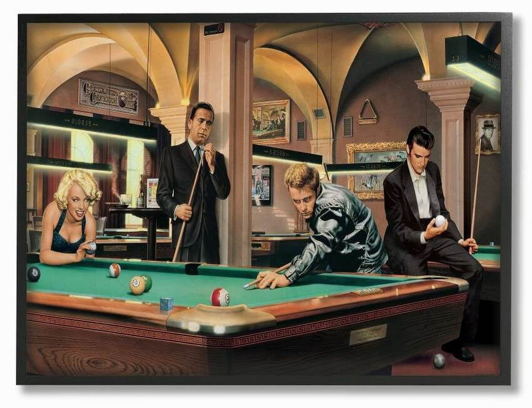 Stupell Industries Pool Game Vintage Movie Star Giclee Lithograph ...