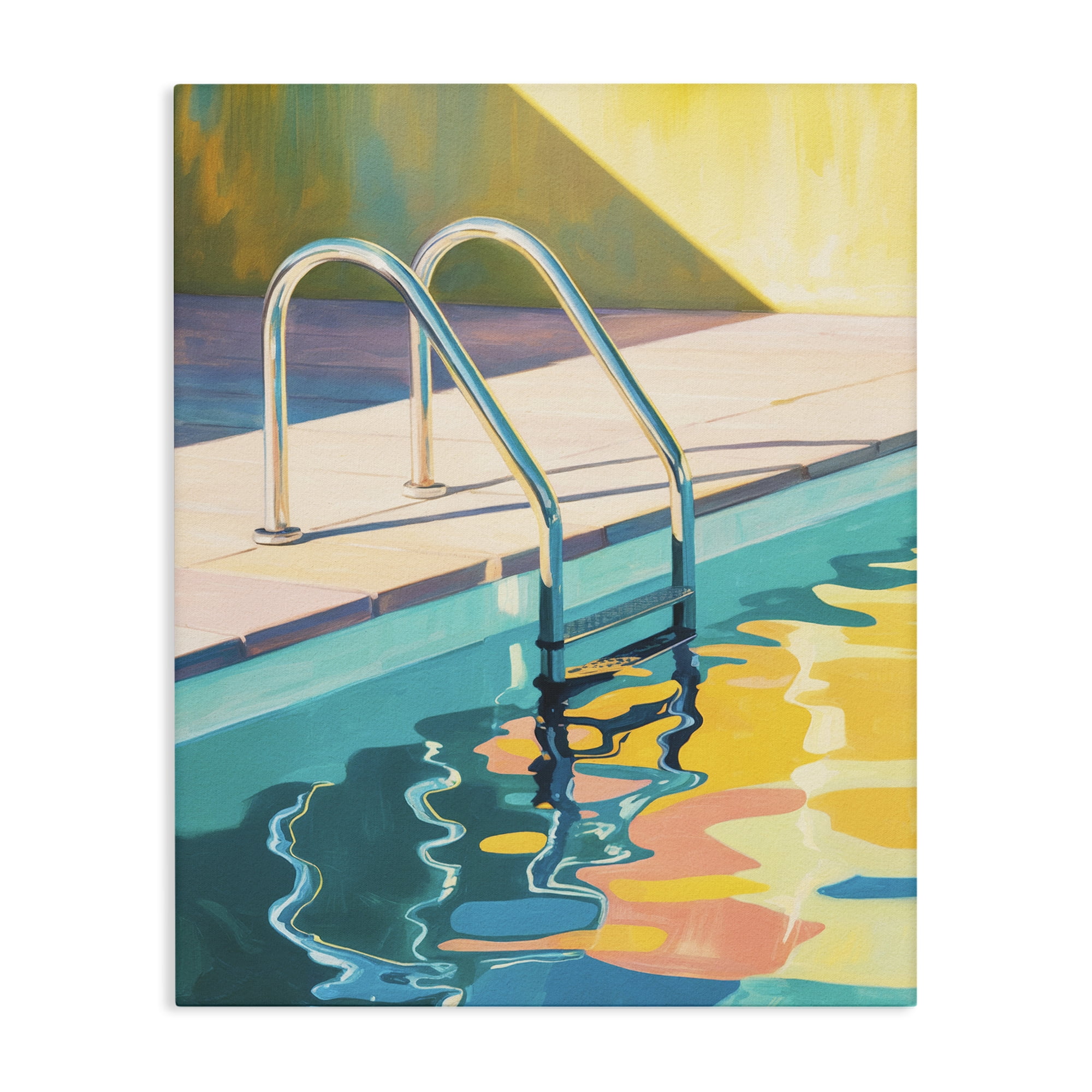 Stupell Industries Pool Ladder At Sunset Canvas Wall Art, design by ...