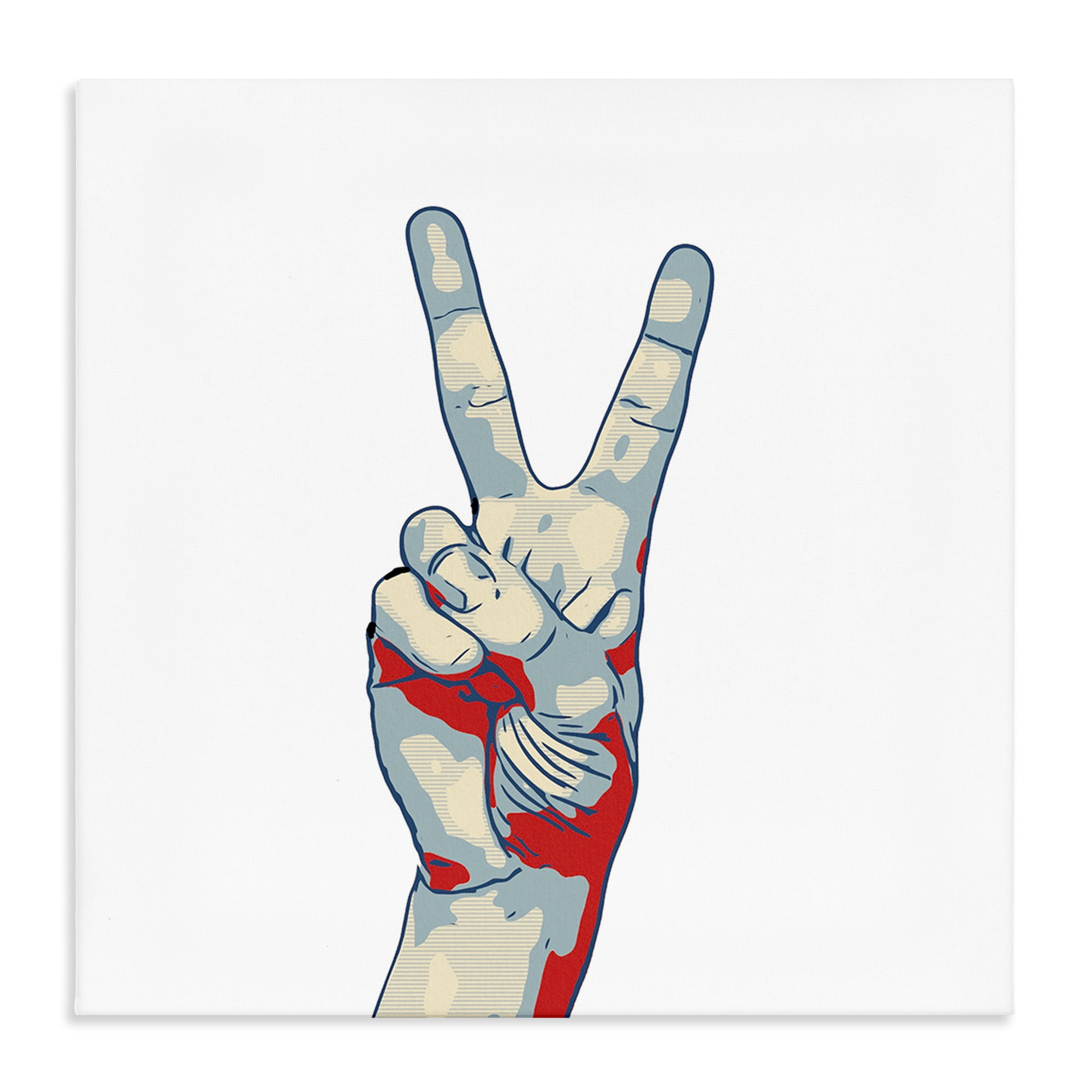 Stupell Industries Pop Style Peace Gesture Canvas Wall Art, design by ...