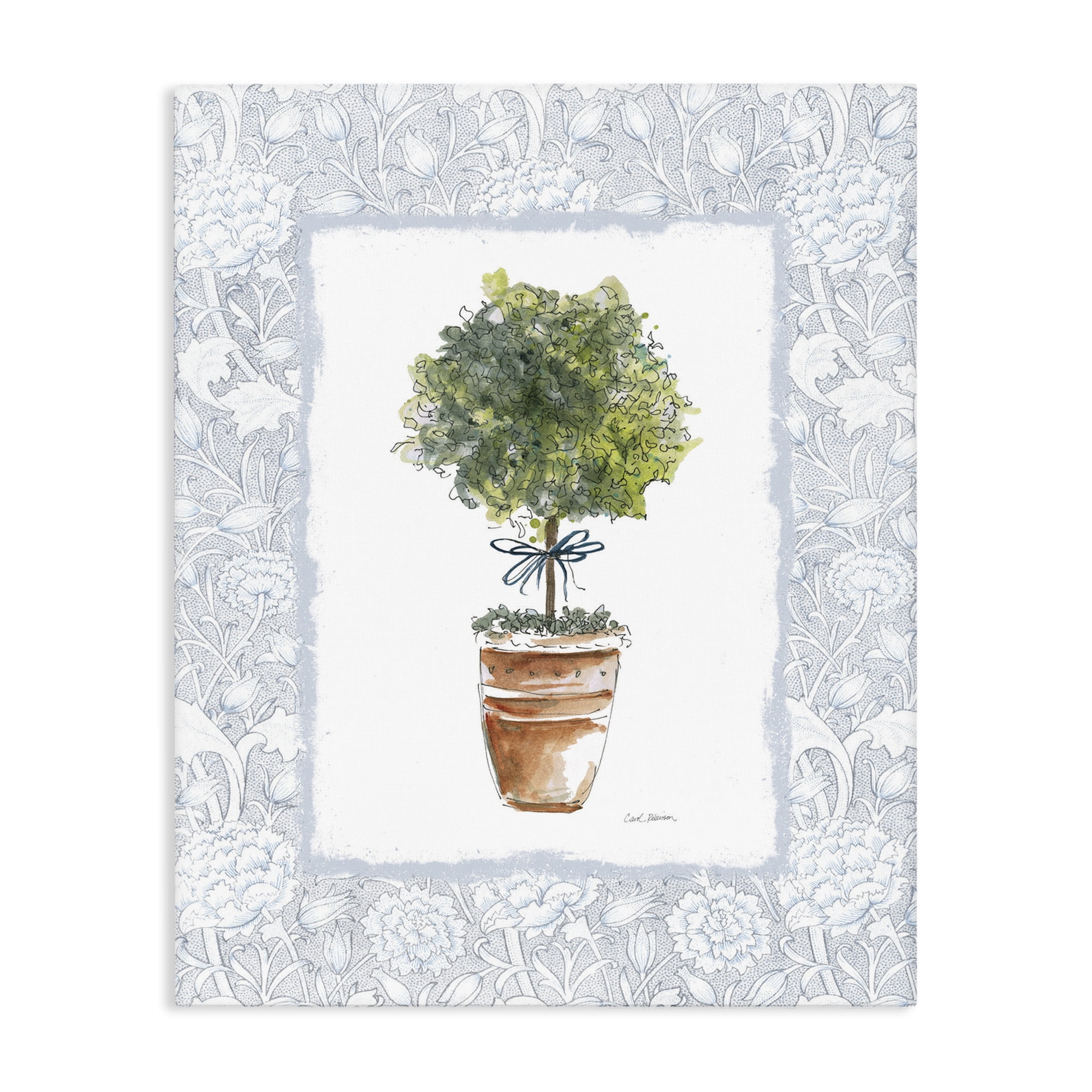 Stupell Industries Potted Topiary in Terracotta Canvas Wall Art, design ...