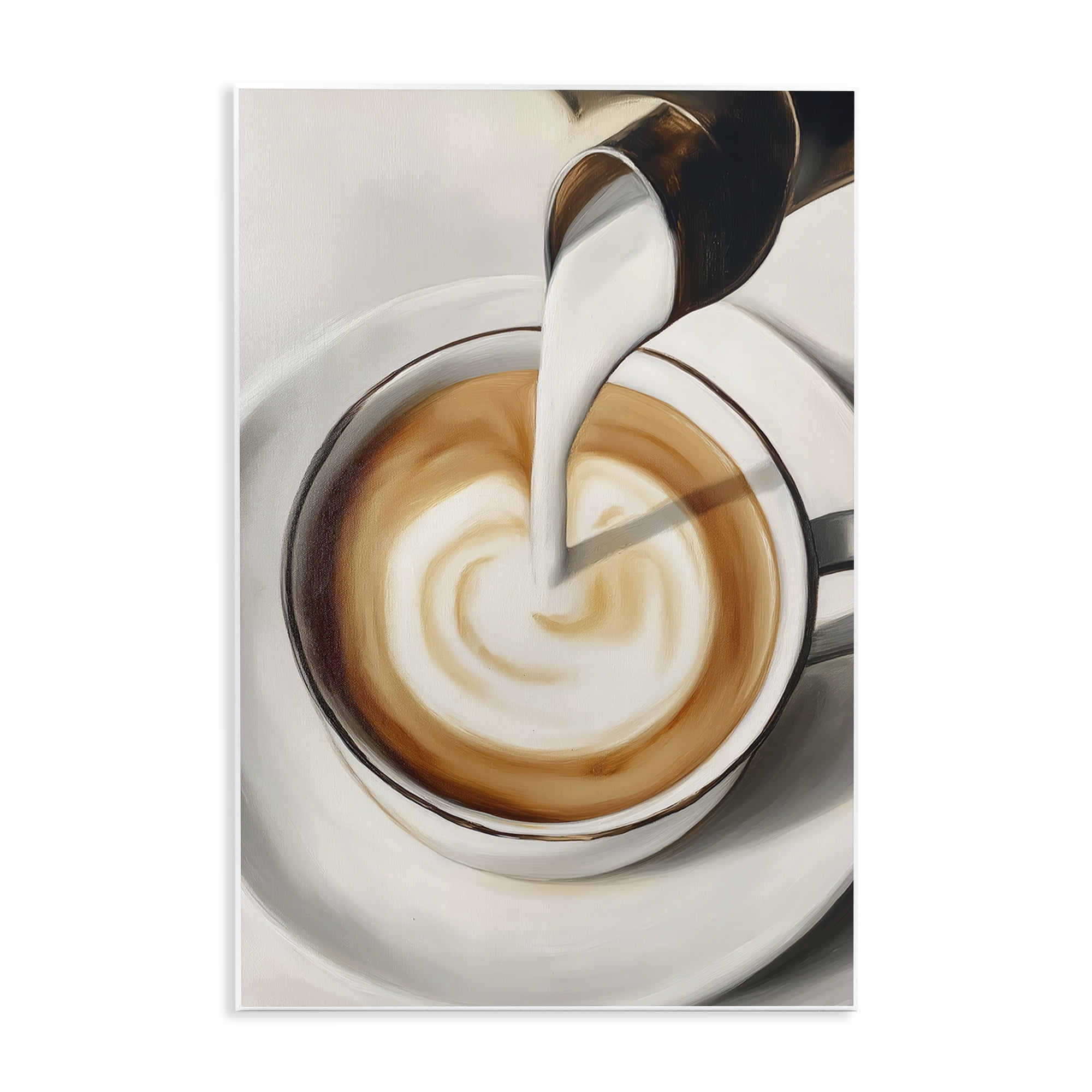 Stupell Industries Pouring Latte Milk Swirl Wall Plaque Art design by ...