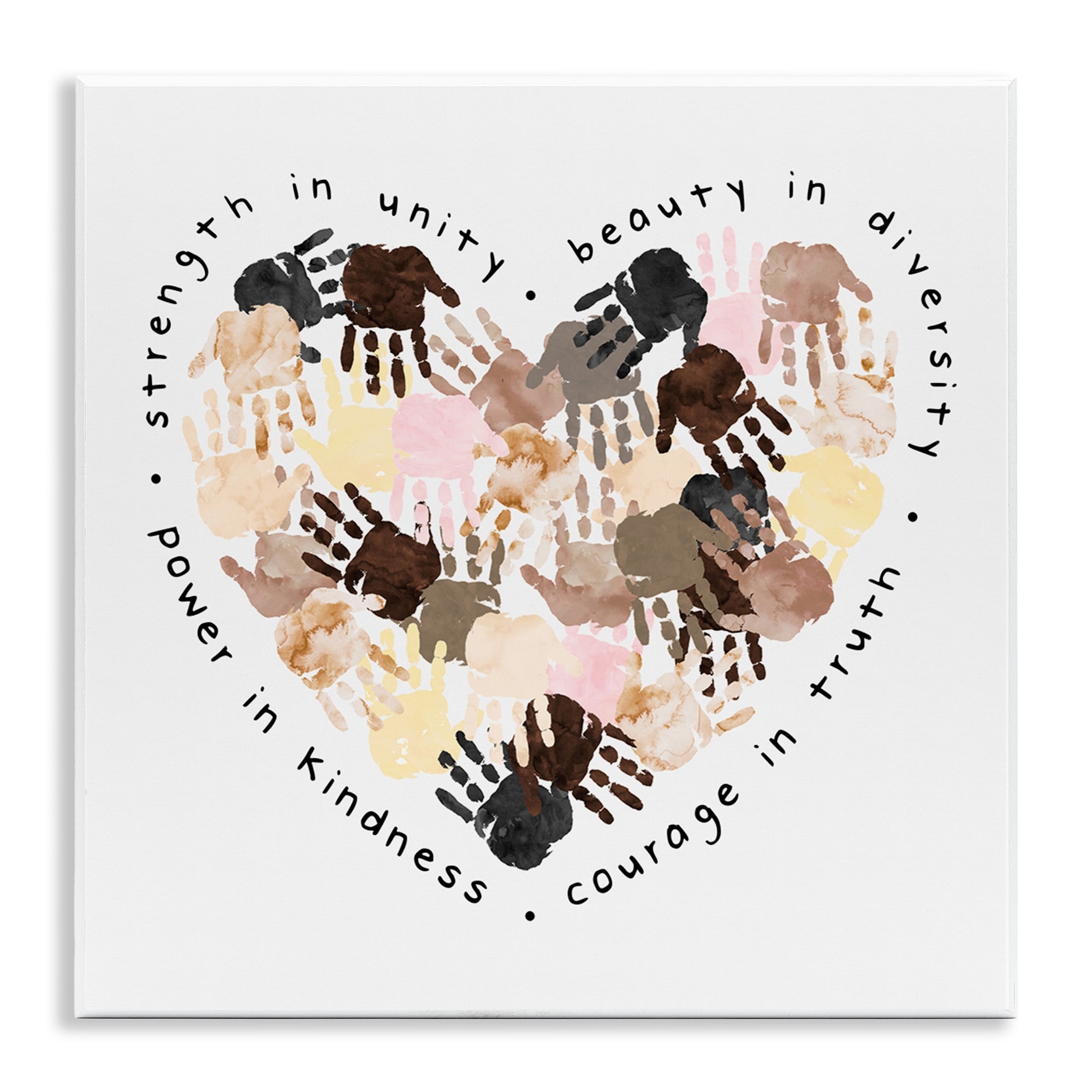 Stupell Industries Handprint Heart Art for Kids, 12x12 MDF Wood Wall ...