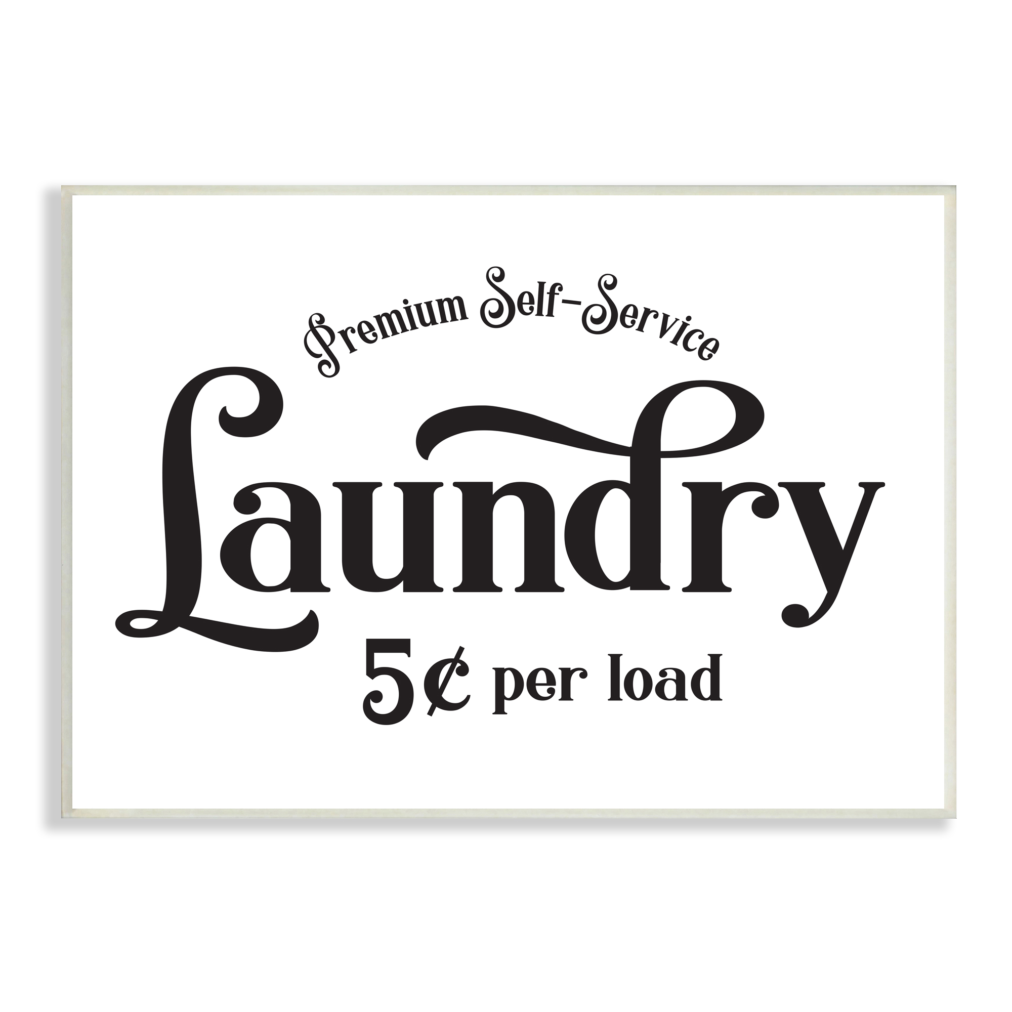 Stupell Industries Premium Laundry Sign Vintage Advertisement Minimal Typography, 13 x 19 ...