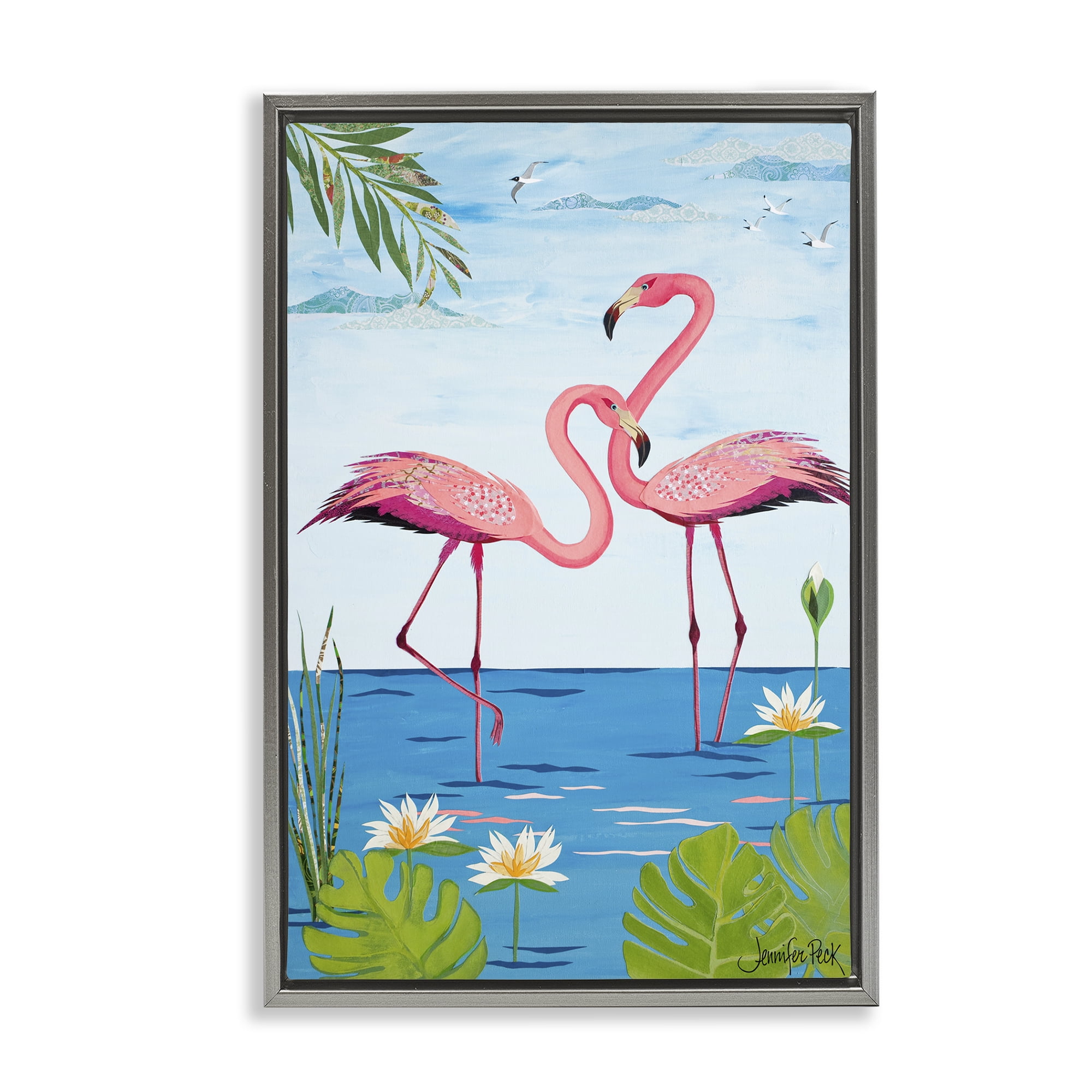 Stupell Industries Pretty In Pink Flamingos Animals & Insects Painting ...