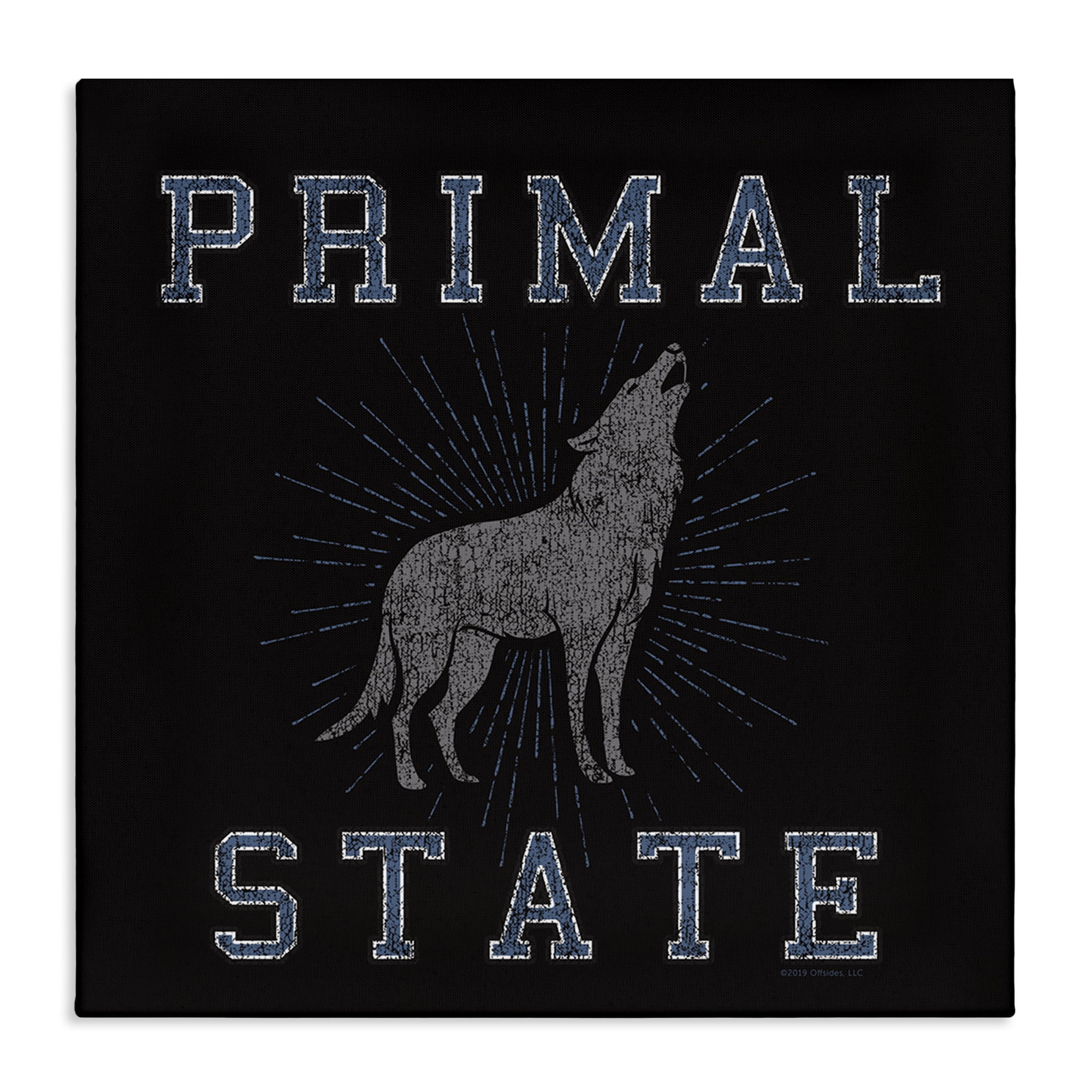 Stupell Industries Primal Wolf State Animals Painting Wrapped Canvas Art Print Wall Art, 24 x 24 ...