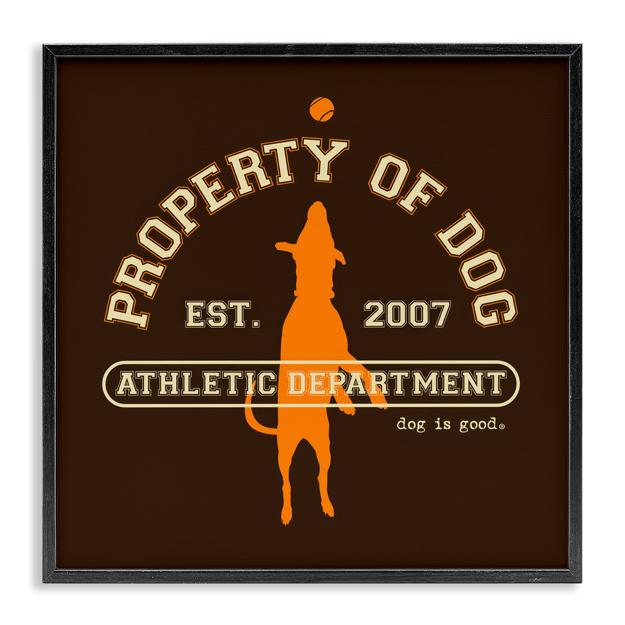 Stupell Industries Property of Dog Athletics Animals Painting Black ...