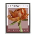 Stupell Industries Ranunculus Flower Market Gray Framed Floater Canvas ...