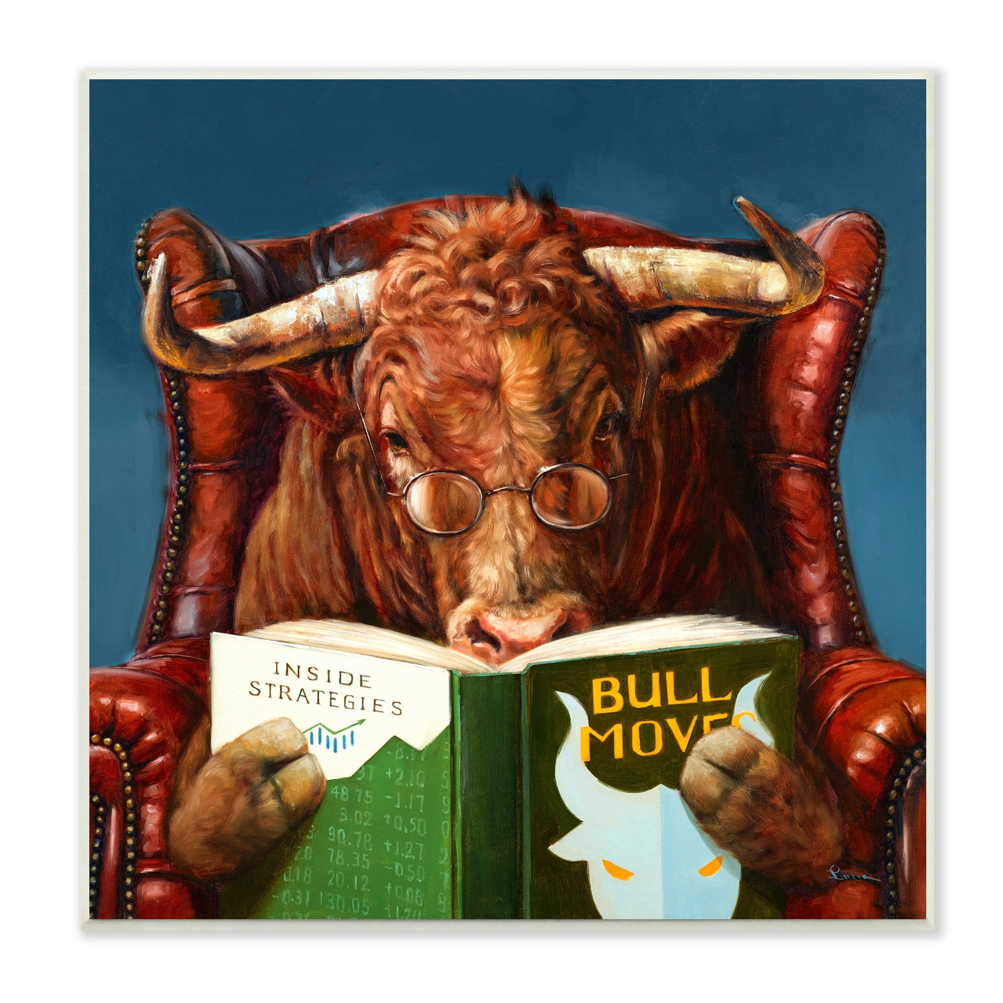 Stupell Industries Reading Longhorn Bull Wall Plaque - Walmart.com