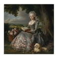 Stupell Industries Reading Rococo Lady with Dog Canvas Wall Art, design ...