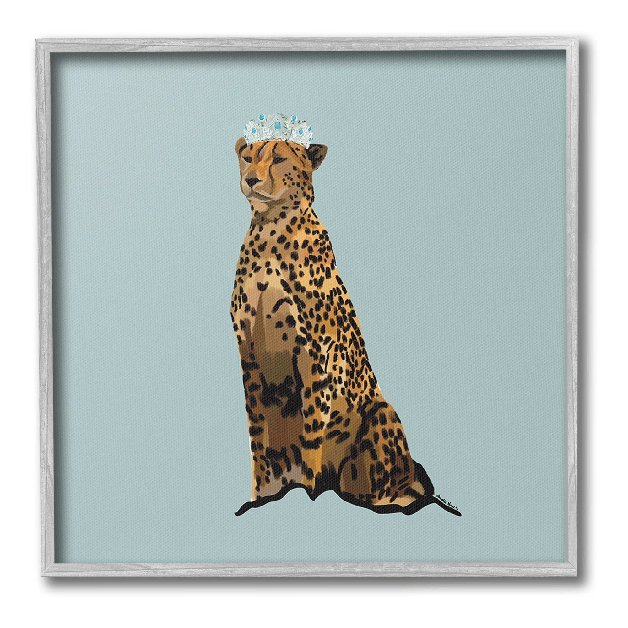 Stupell Industries Regal Leopard with Crown Animals & Insects Painting ...