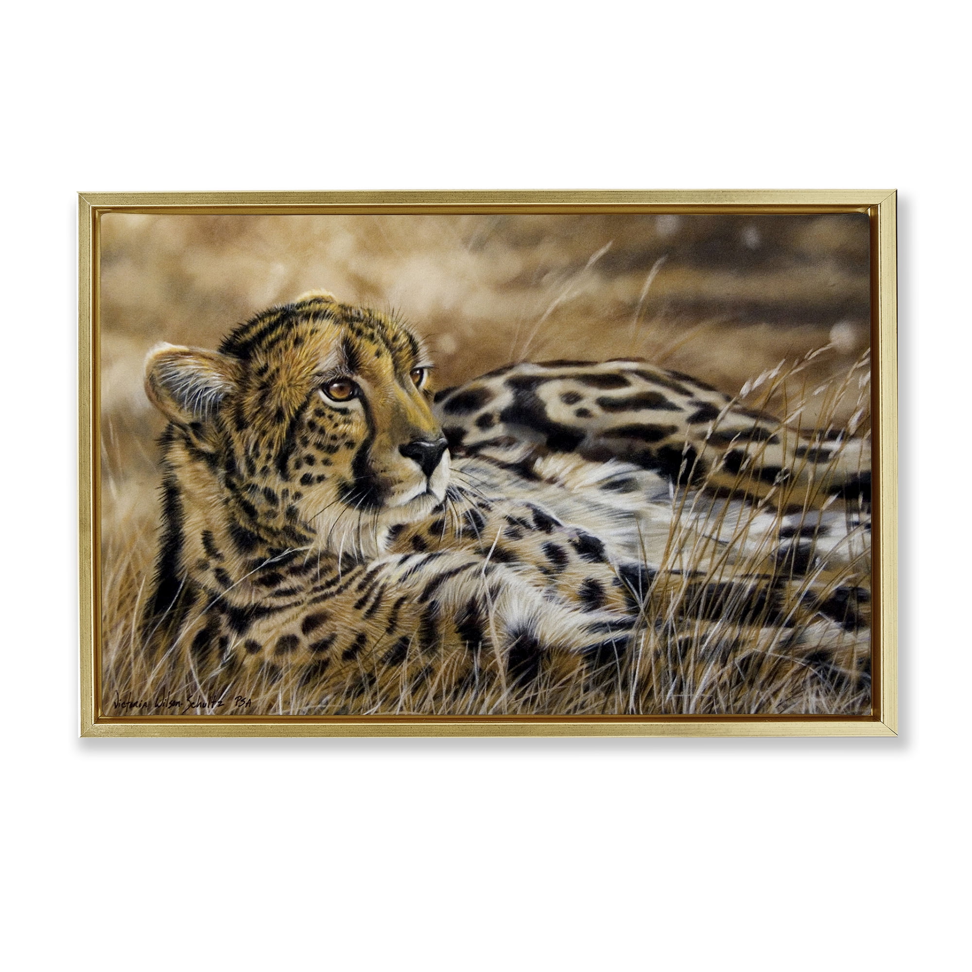 Stupell Industries Relaxing Leopard Scenery Animals & Insects Painting ...
