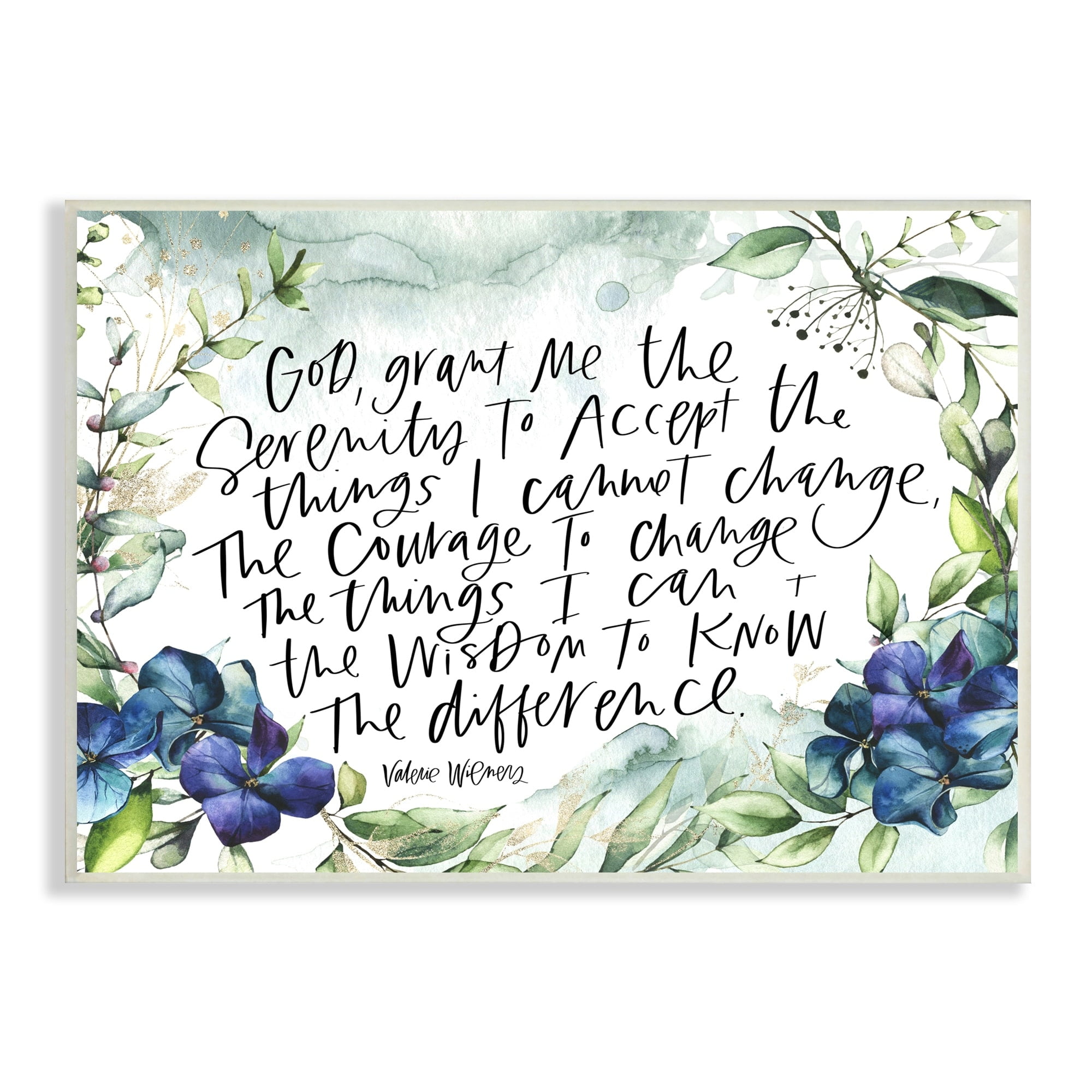 Stupell Industries Religious Perseverance Quote Floral Watercolor ...