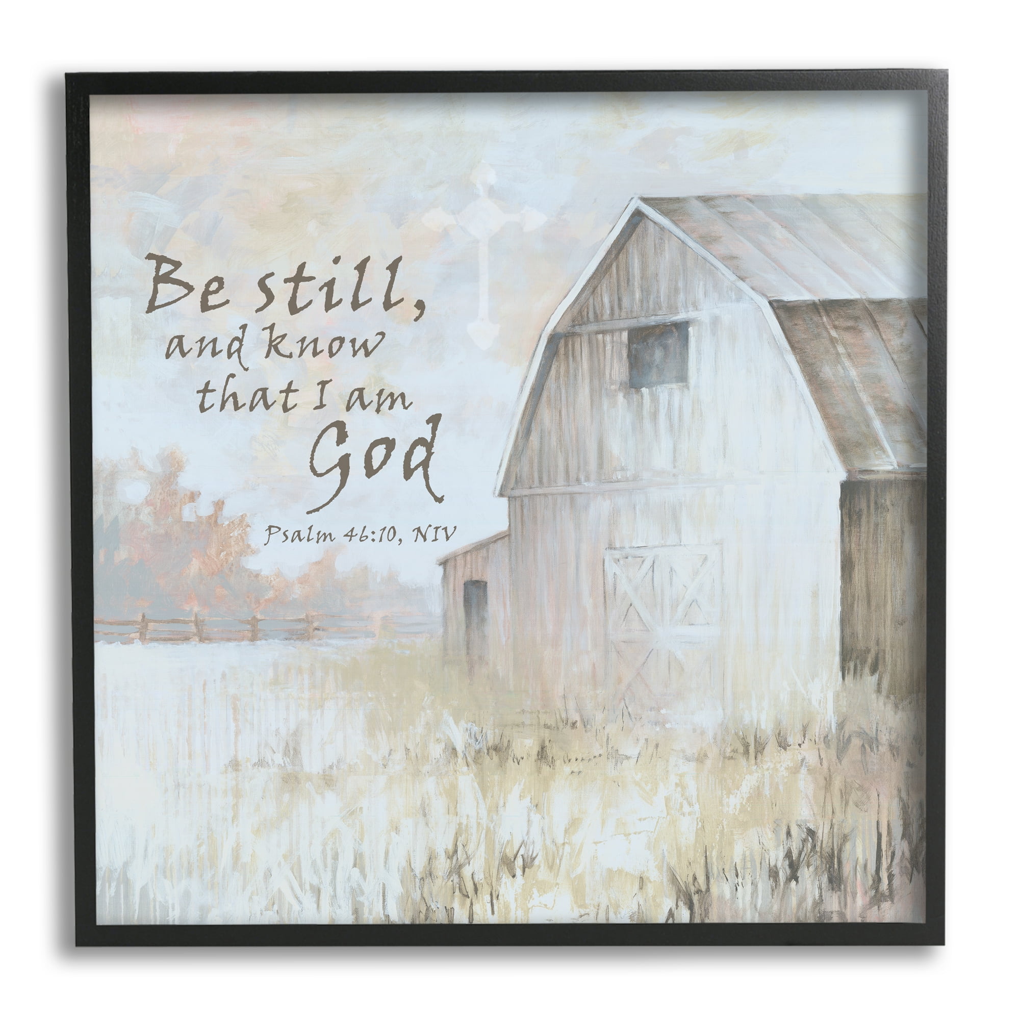 Stupell Industries Religious Psalm Verse Rural Country Barn Farmland ...