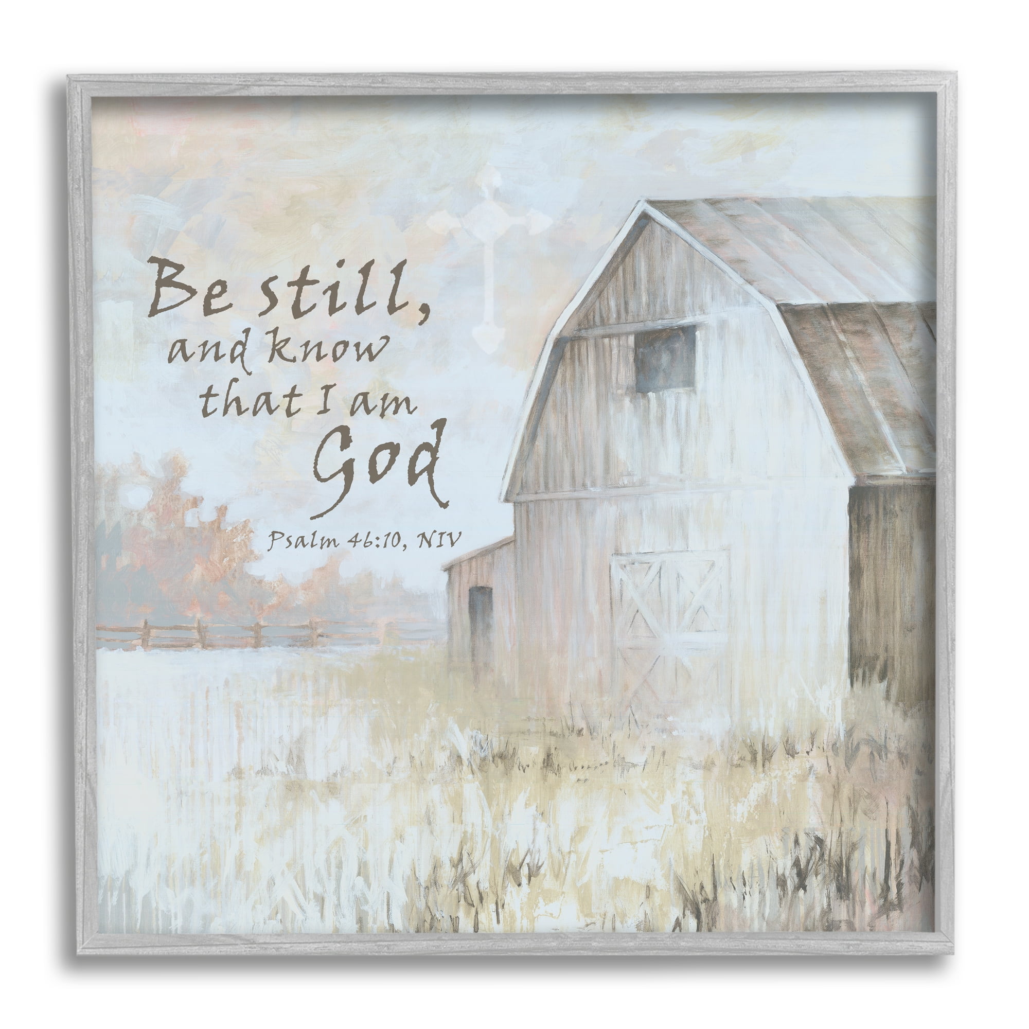 Stupell Industries Religious Psalm Verse Rural Country Barn Farmland ...