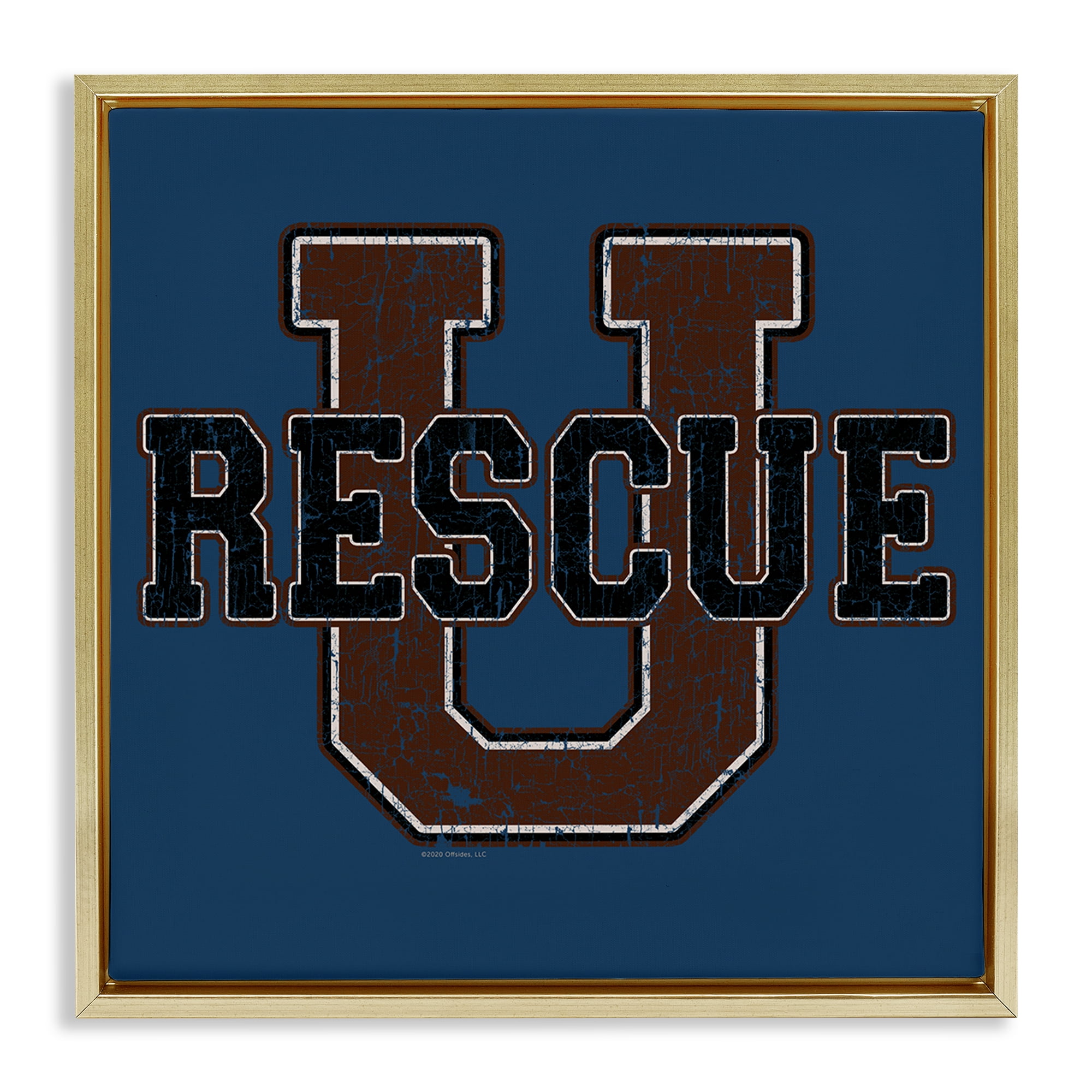 Stupell Industries Rescue U Vintage Varsity Novelty & Humor Painting ...