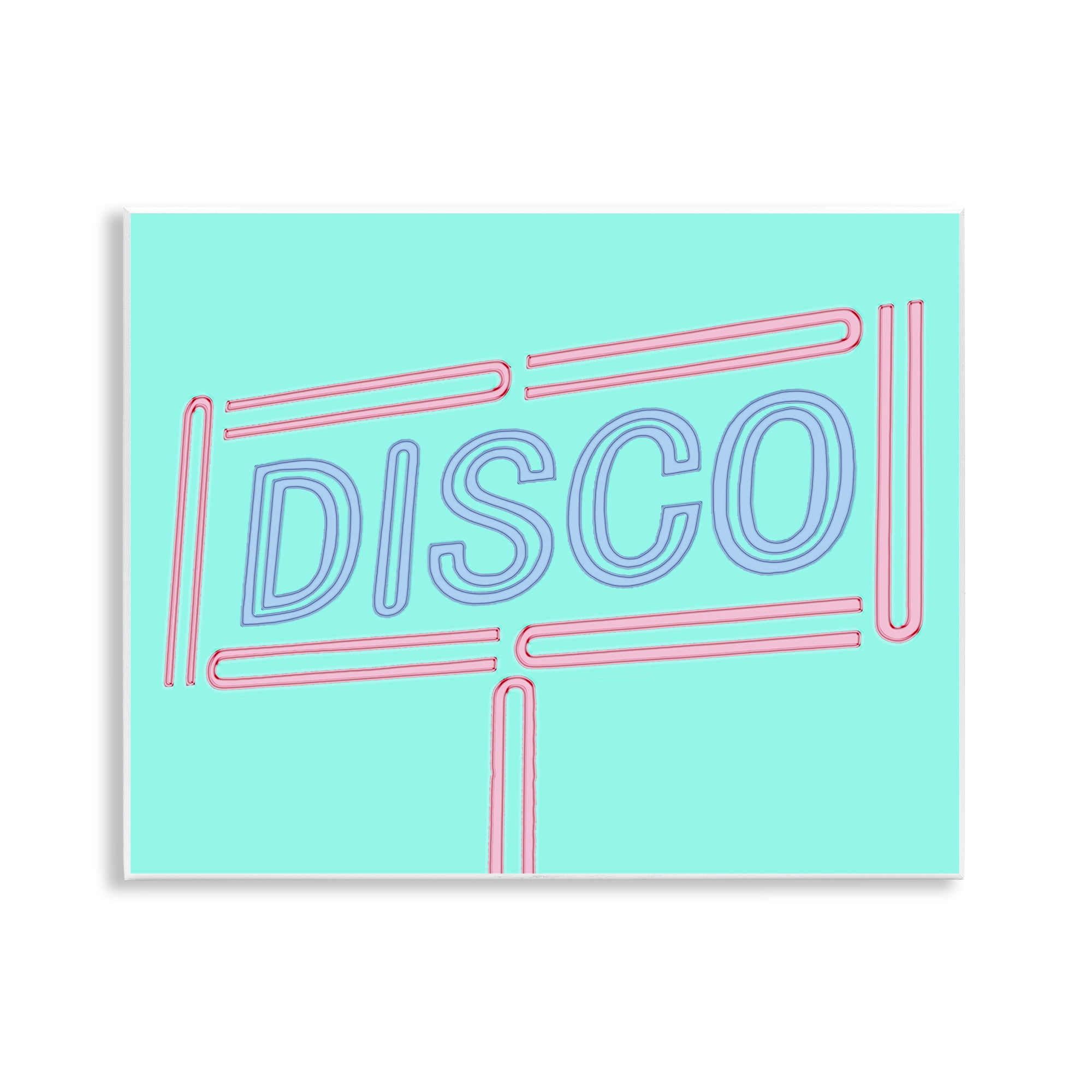Stupell Industries Retro Disco Sign Typography Painting Unframed Art ...