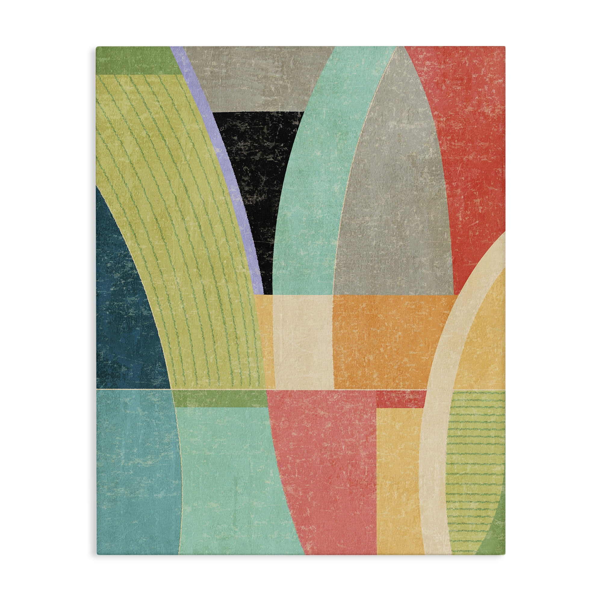 Stupell Industries Retro Geometric Archways Canvas Wall Art, design by ...