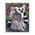 Stupell Industries Ring Tailed Lemur Mama & Baby White Framed Giclee ...