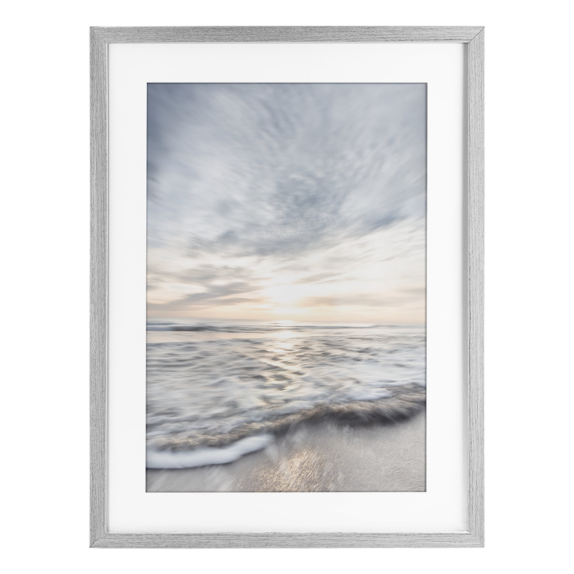 Stupell Industries Ripples Of Light over Bech Gray Framed Print Under ...