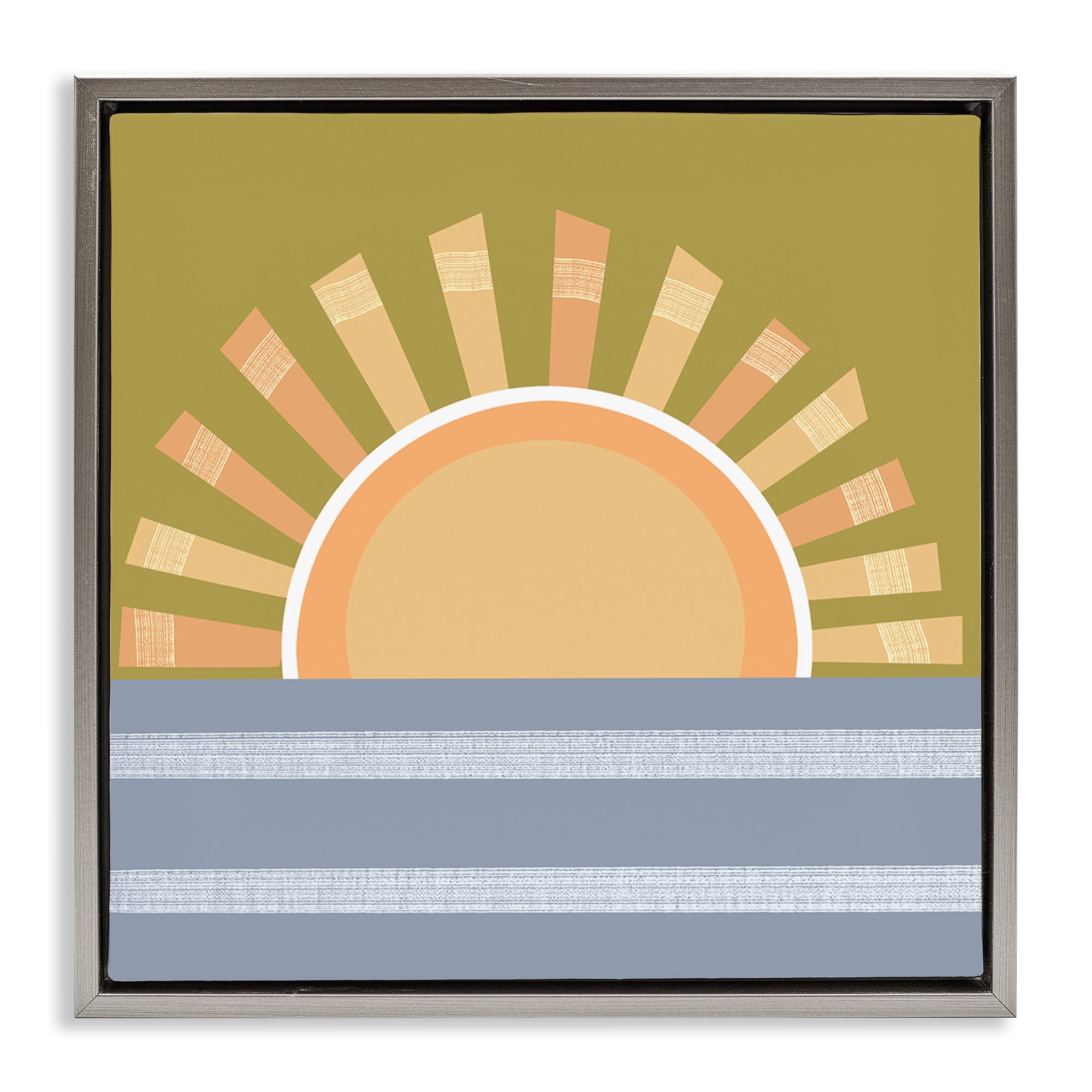Stupell Industries Rising Sun Over Ocean Landscape & Nature Painting ...