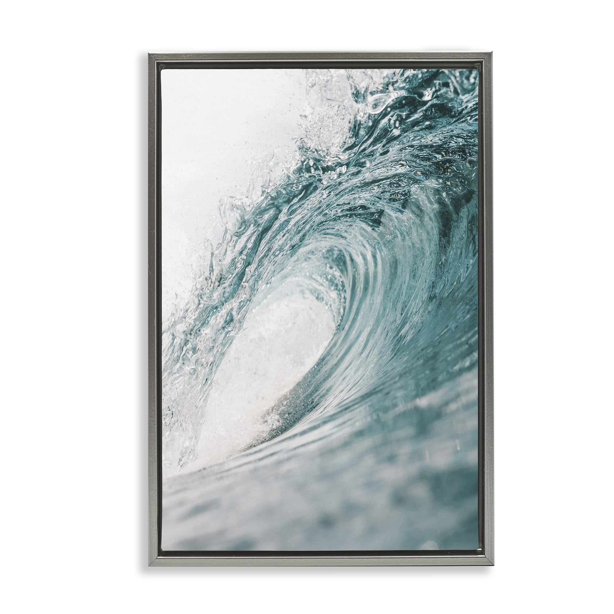 Stupell Industries Rolling Surf Waves Nautical & Beach Photography Gray ...