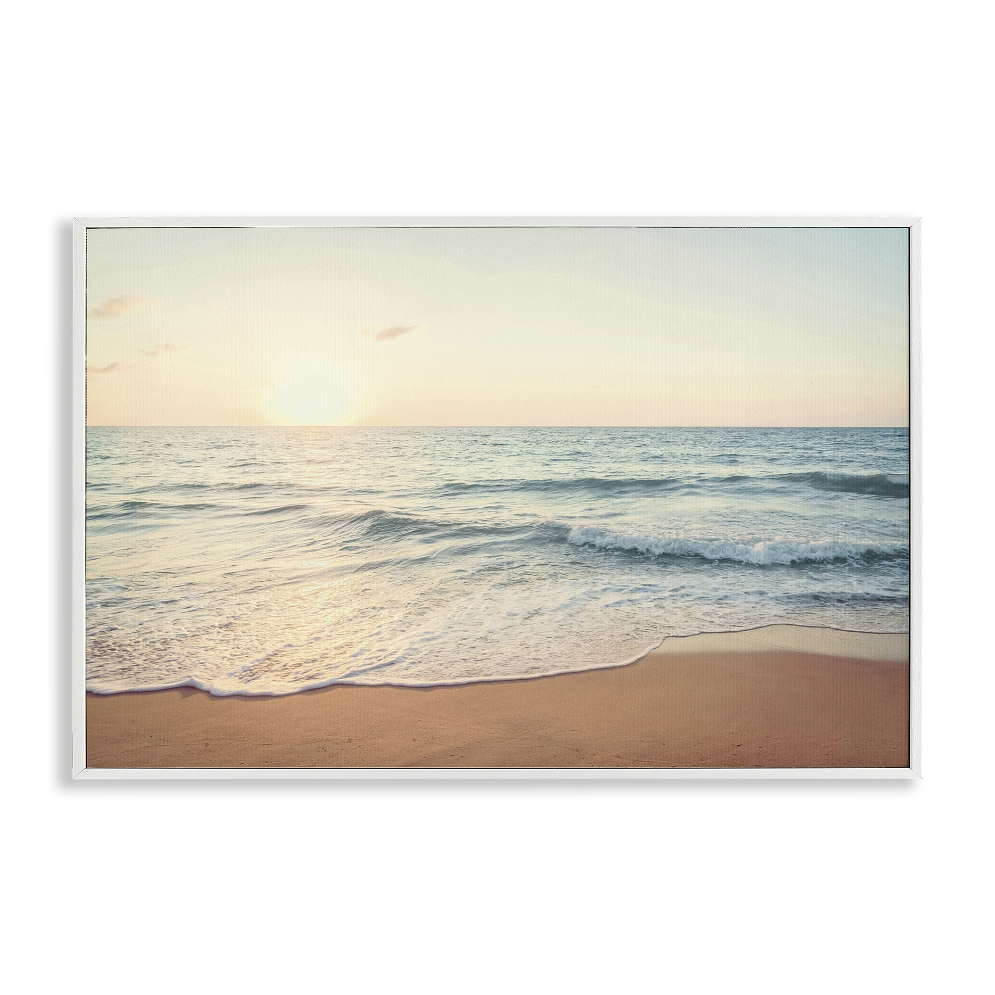 Stupell Industries Rolling Tide Beach Landscape & Nature Photography ...