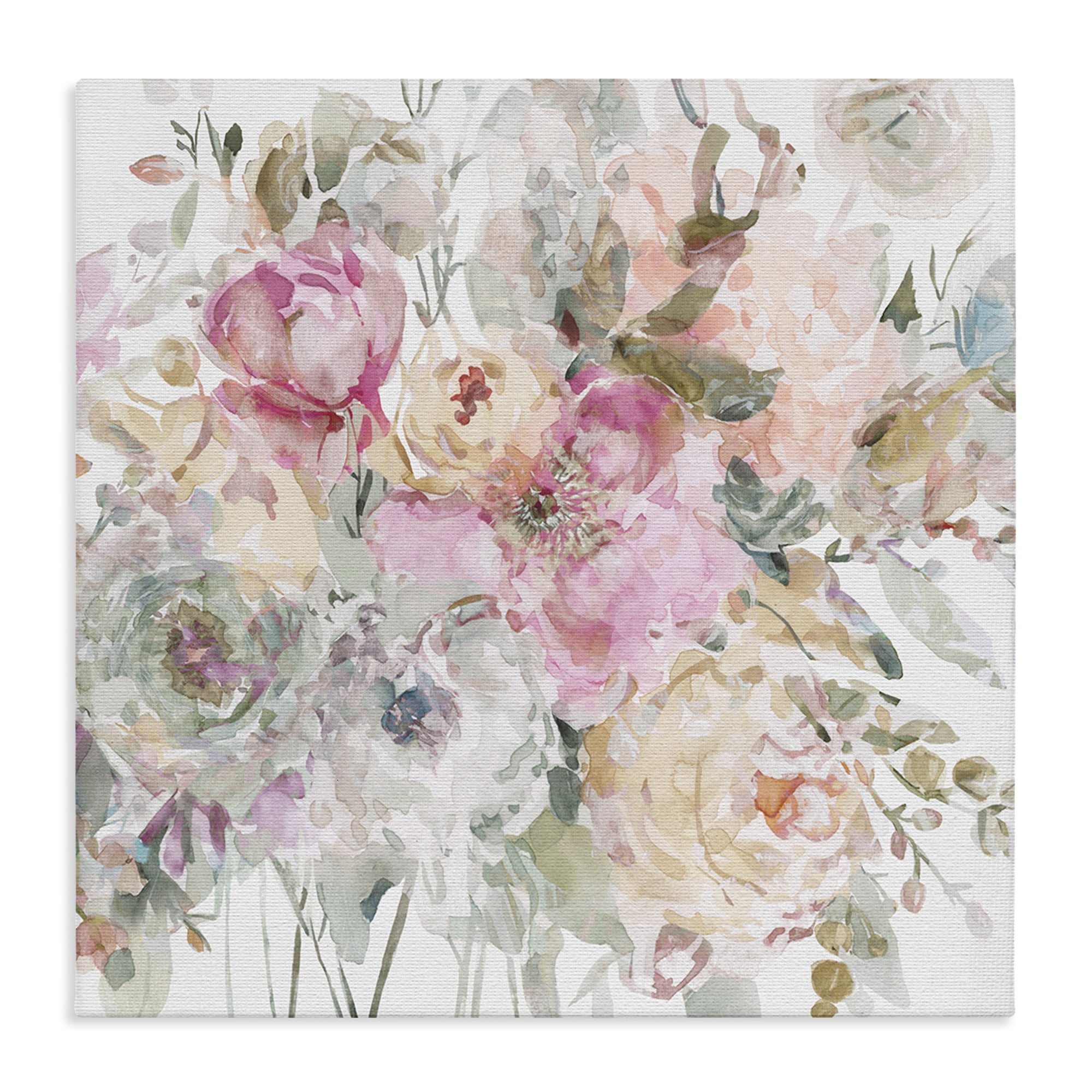 Stupell Industries Romantic Pastel Petals Canvas Wall Art, design by ...