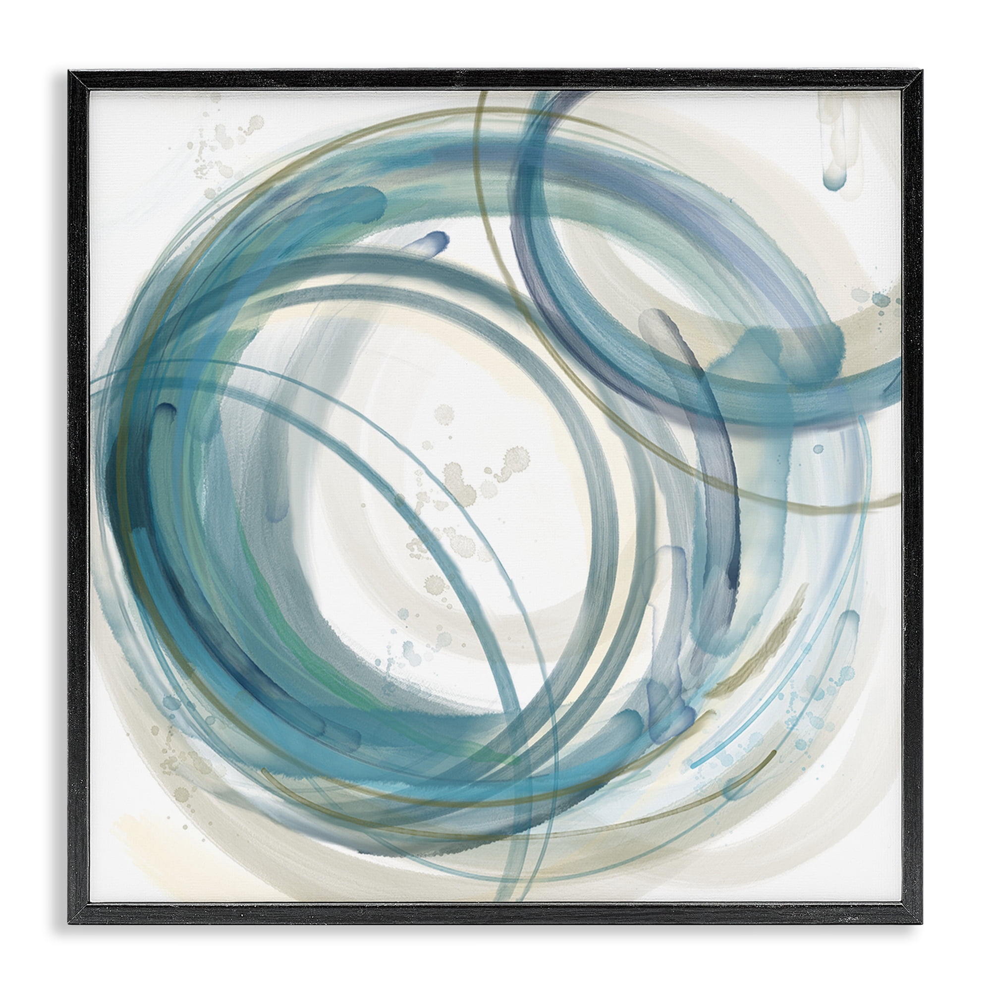 Stupell Industries Round Circular Layered Shapes Abstract Painting ...