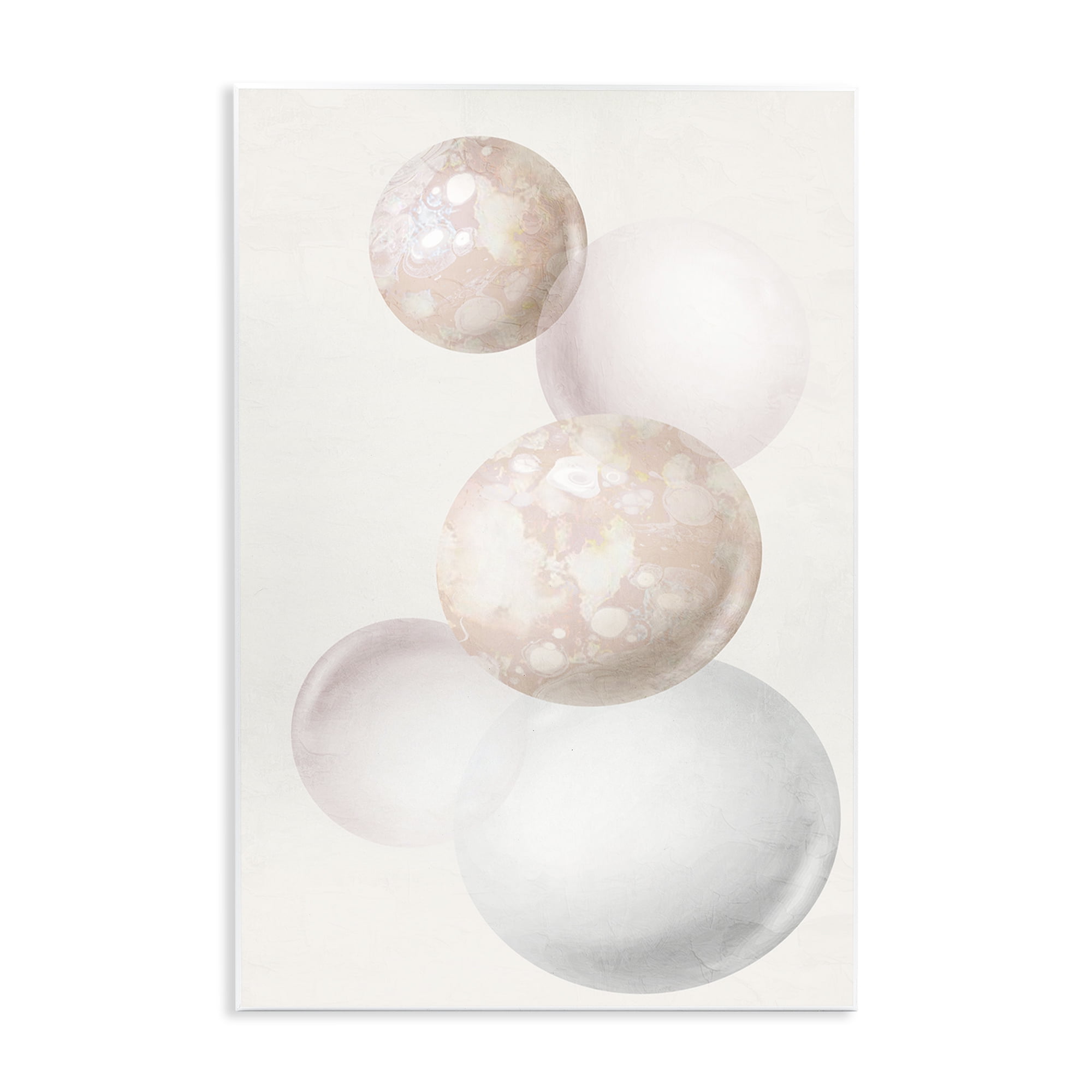Stupell Industries Round Neutral Orbs Abstract Painting Unframed Art ...