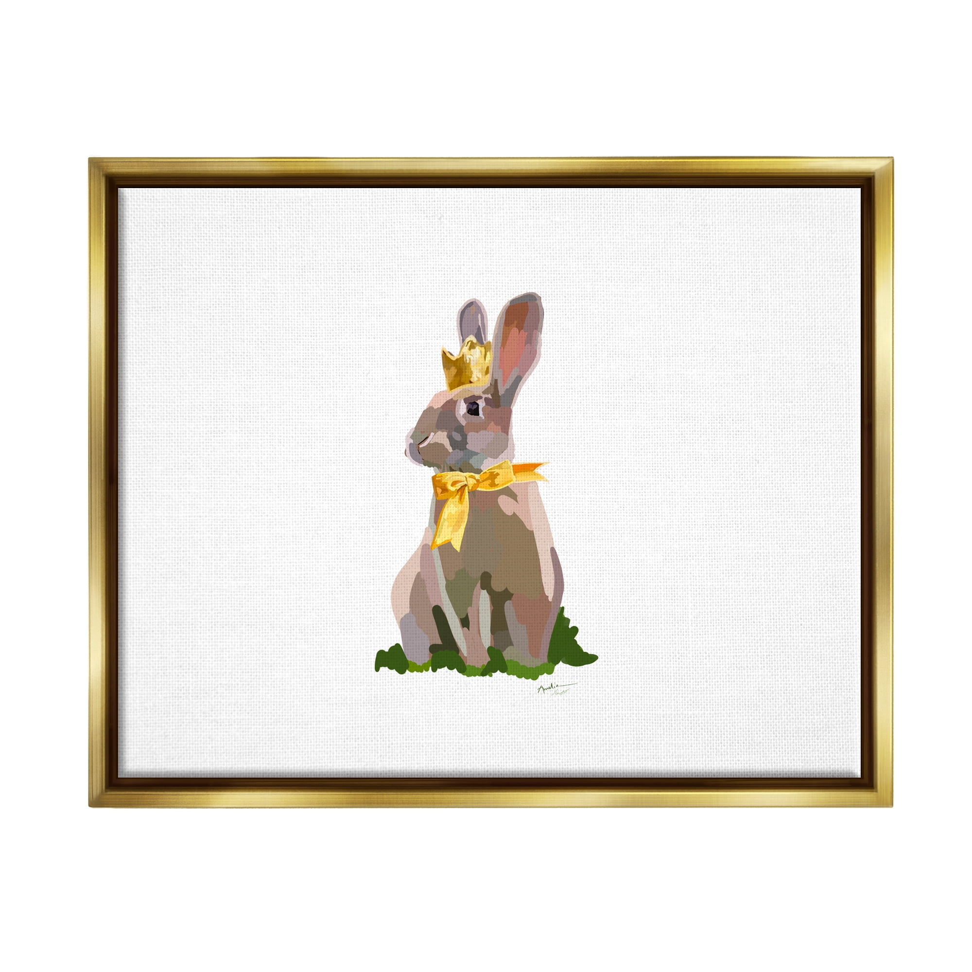 Stupell Industries Royal Bunny with Crown Animals & Insects Painting ...