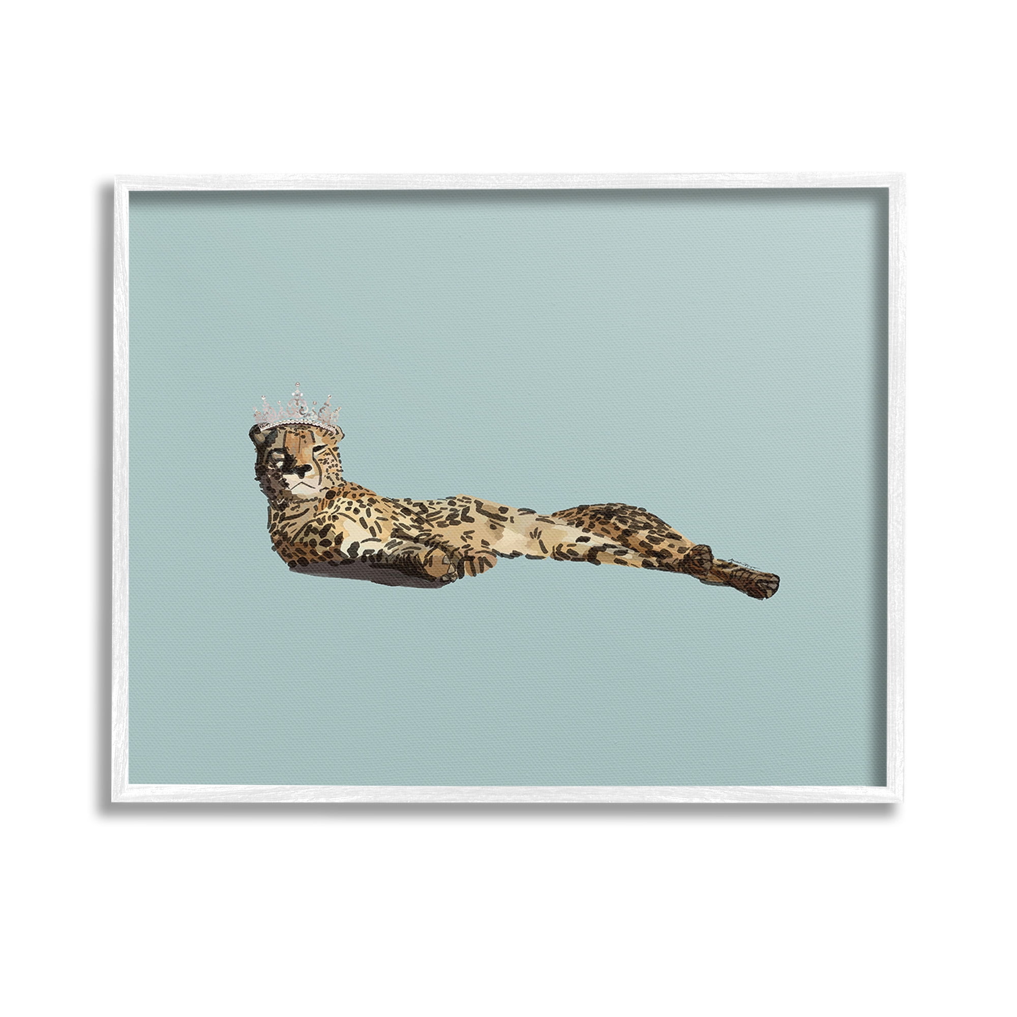Stupell Industries Royal Leopard with Crown Animals & Insects Painting ...