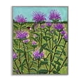 Stupell Industries Ruby Throated Hummingbird & Beebalm Gray Framed ...