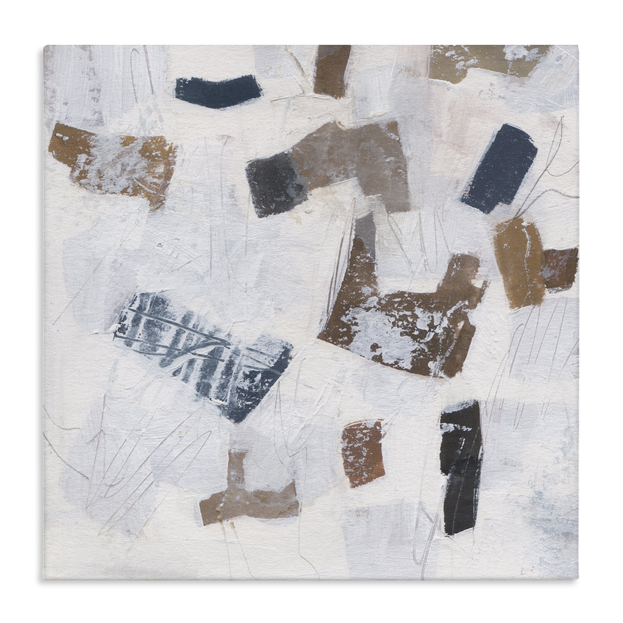 Stupell Industries Rustic Abstract Forms Abstract Painting Wrapped ...